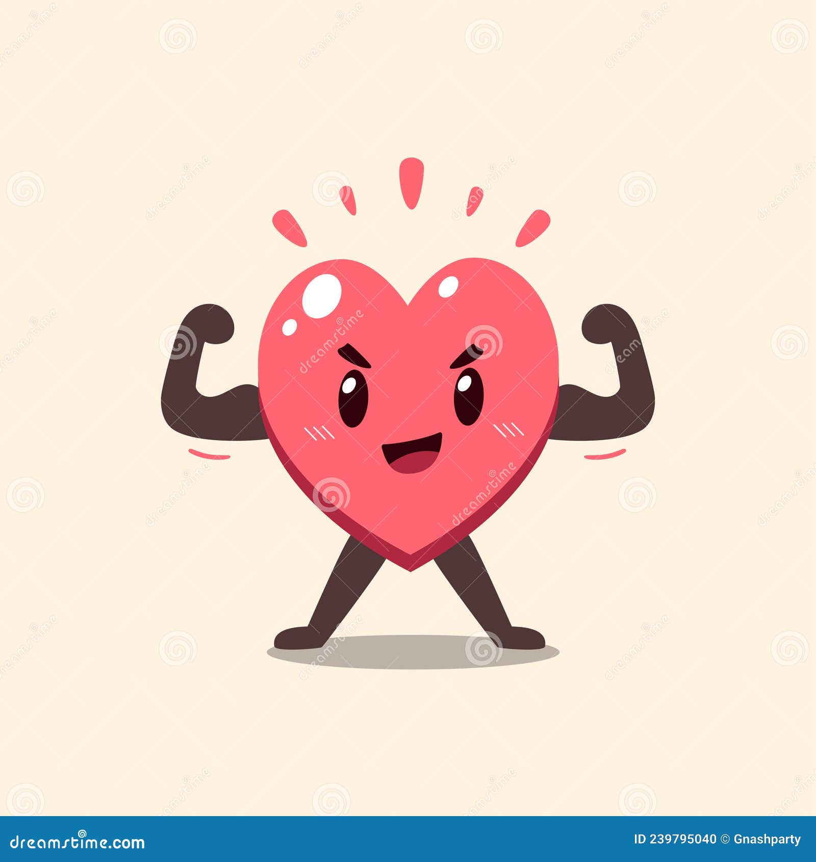 Strong Heart Cartoon Vector Illustration | CartoonDealer.com #32226984