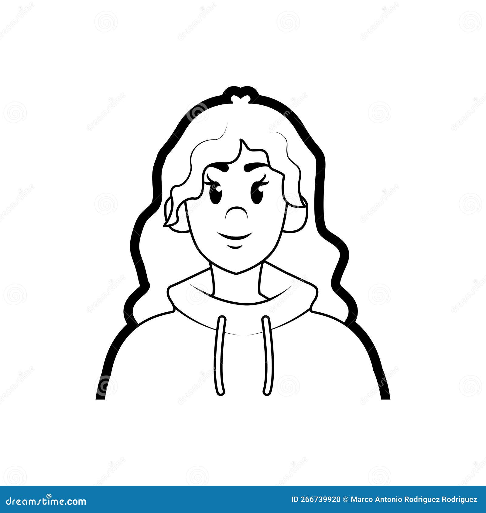 Vector Cartoon Cute Young Person Icon Isolated Stock Vector ...