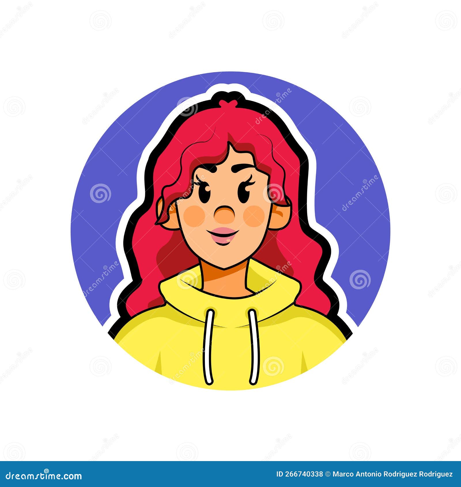 Vector Cartoon Cute Young Person Icon Isolated Stock Vector ...
