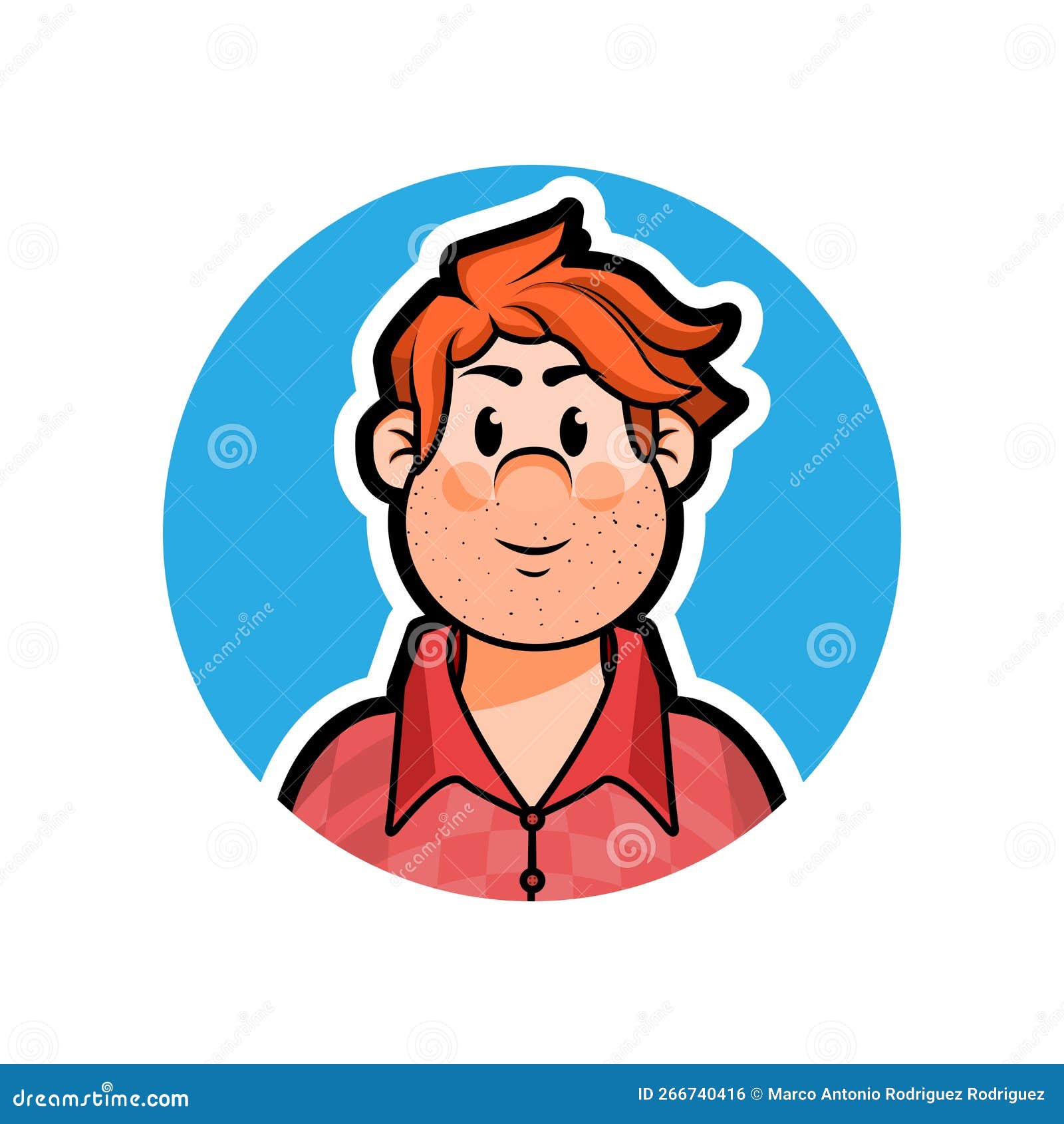 Vector Cartoon Cute Young Person Icon Isolated Stock Vector ...