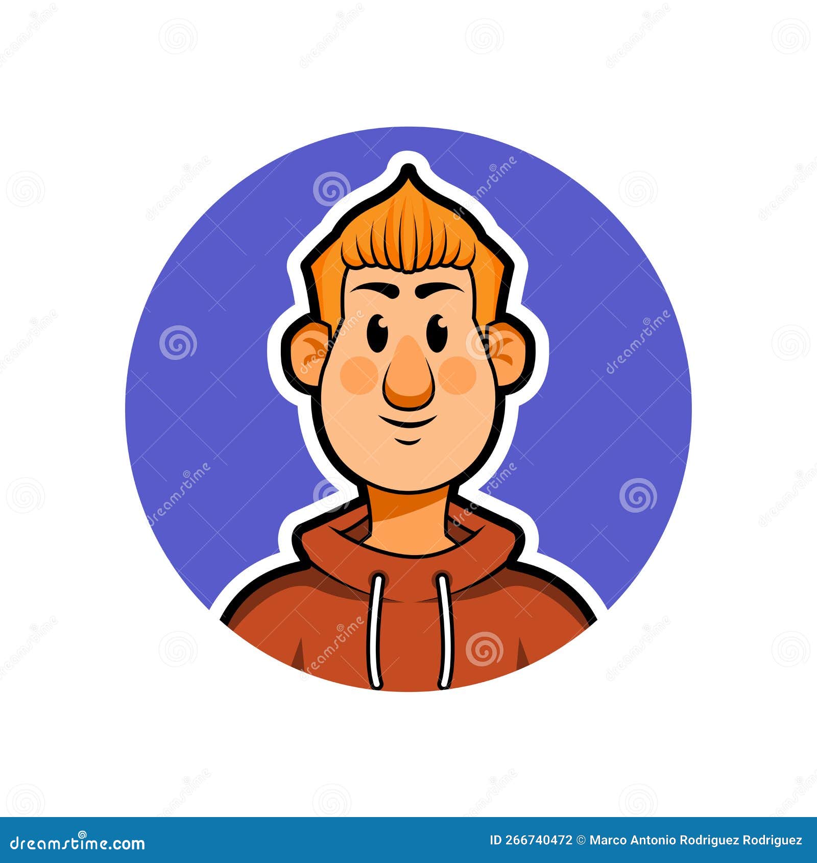 Vector Cartoon Cute Young Person Icon Isolated Stock Vector ...