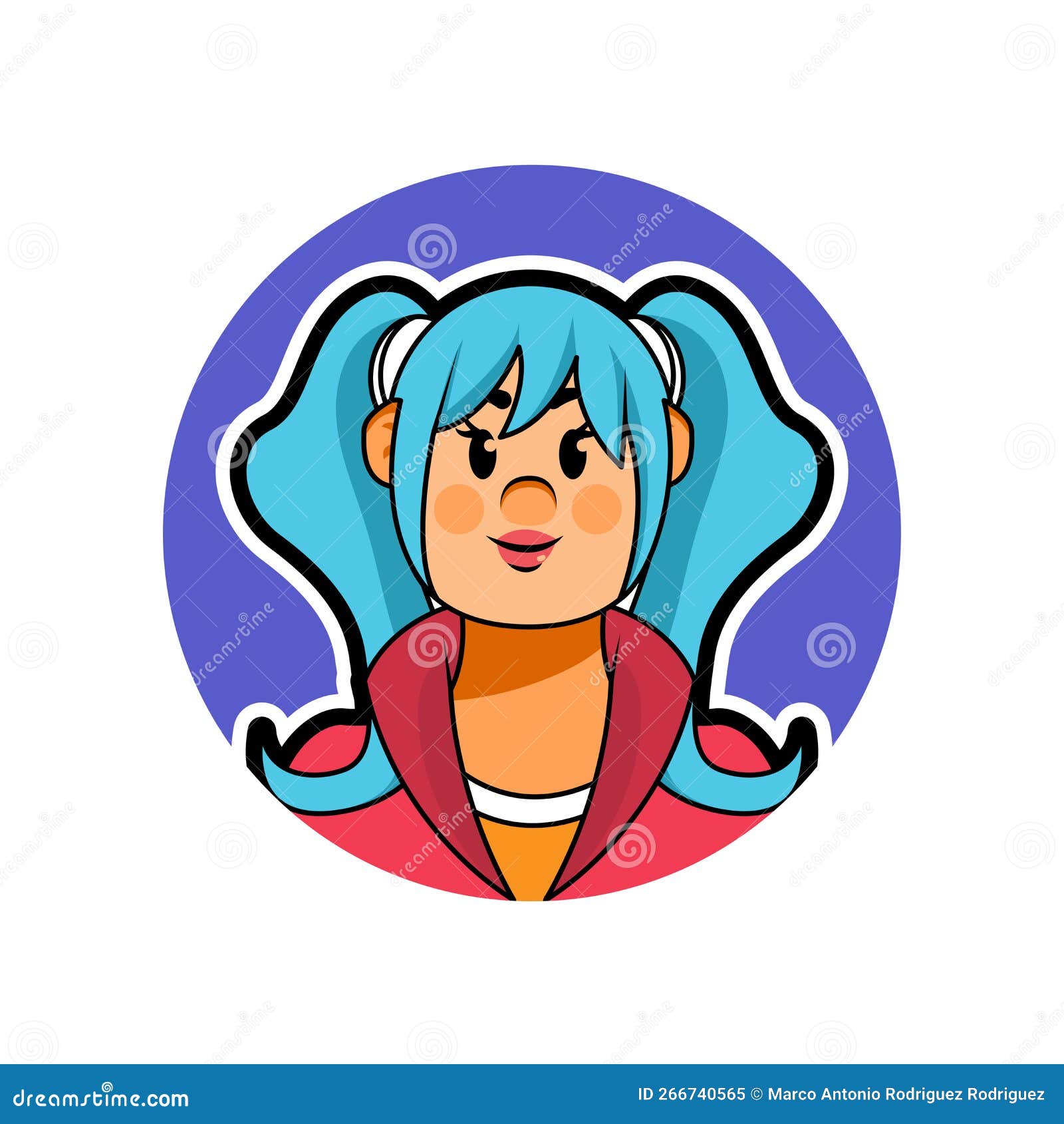 Vector Cartoon Cute Young Person Icon Isolated Stock Vector ...