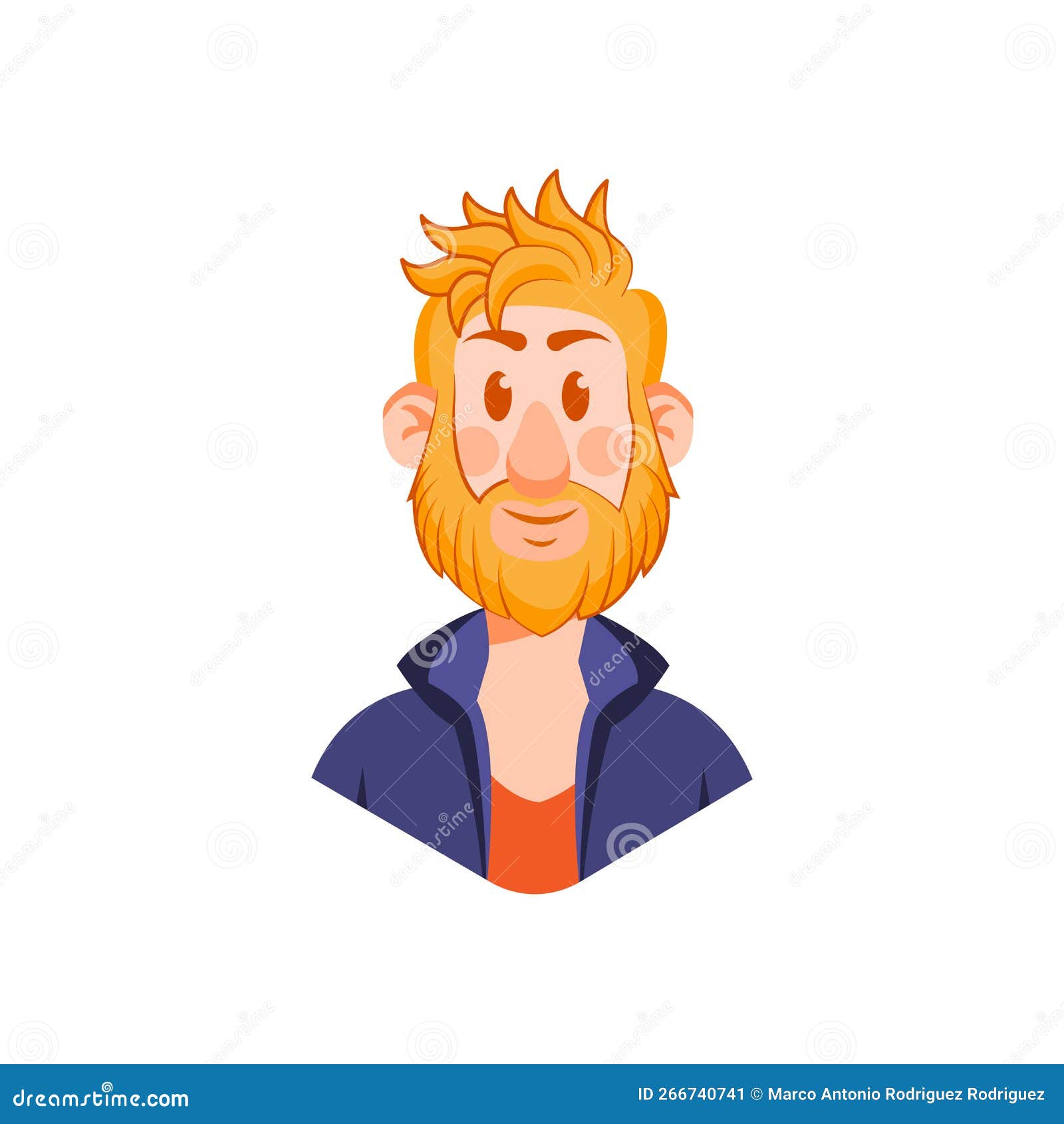 Vector Cartoon Cute Young Person Icon Isolated Stock Vector ...