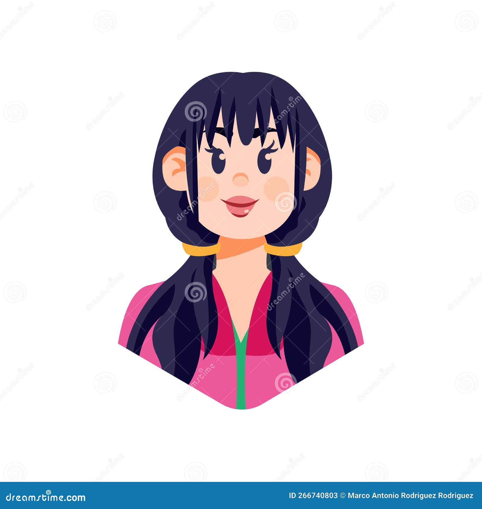 Vector Cartoon Cute Young Person Icon Isolated Stock Vector ...