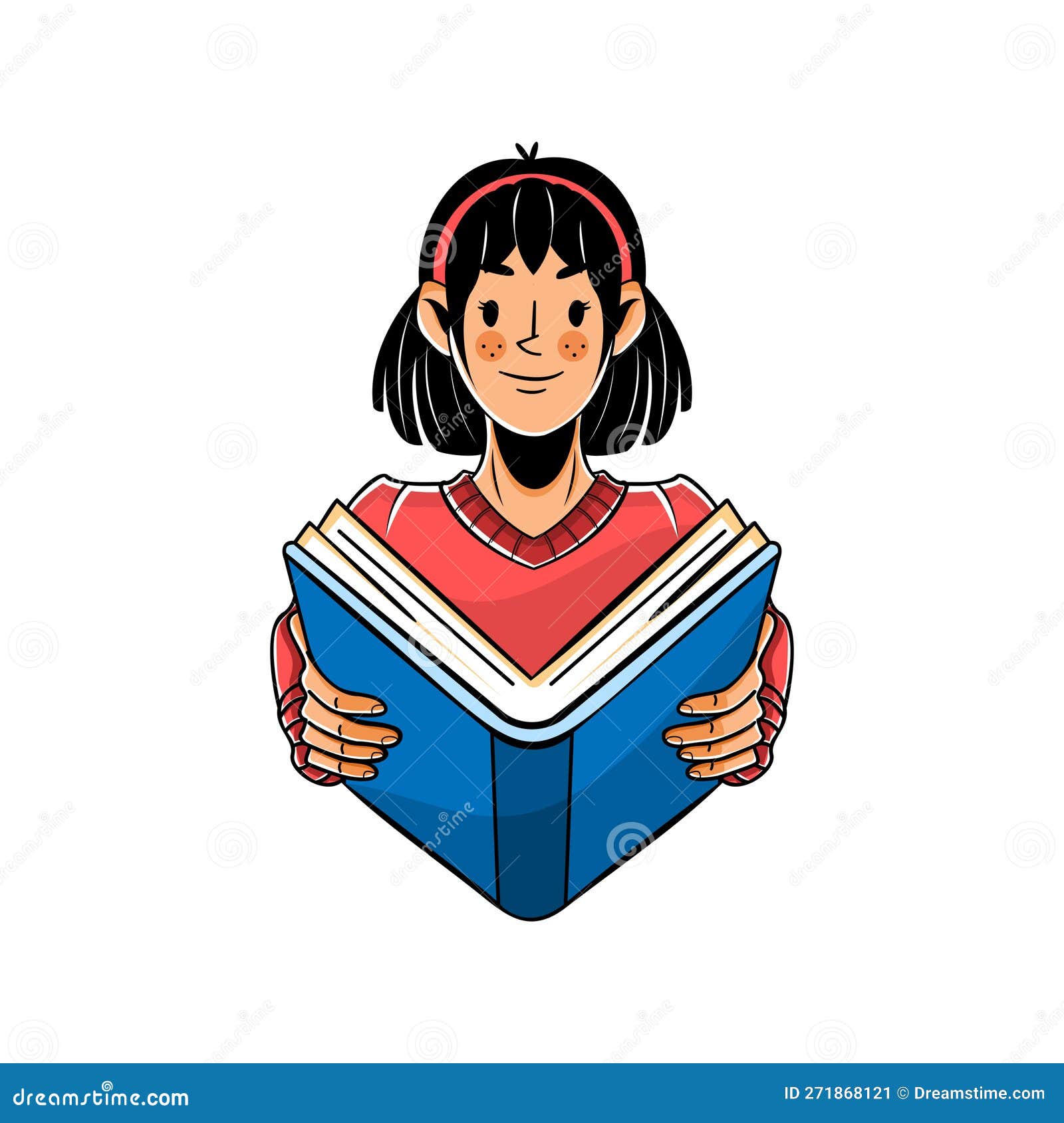 Vector Cartoon Cute Young Student Character Isolated Stock Vector ...