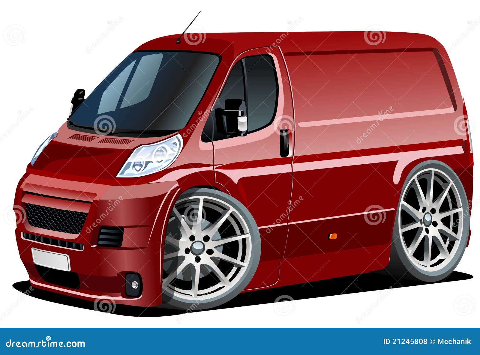 Vector Cartoon Delivery / Cargo Van Royalty Free Stock Photos - Image ...