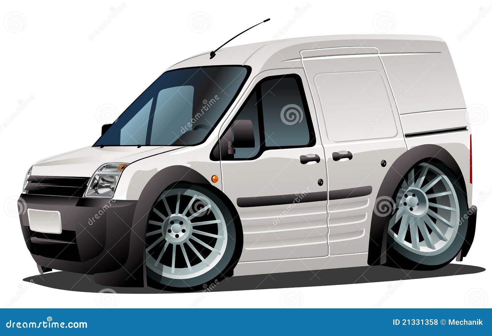 Vector Cartoon Delivery / Cargo Van Stock Vector - Illustration of ...
