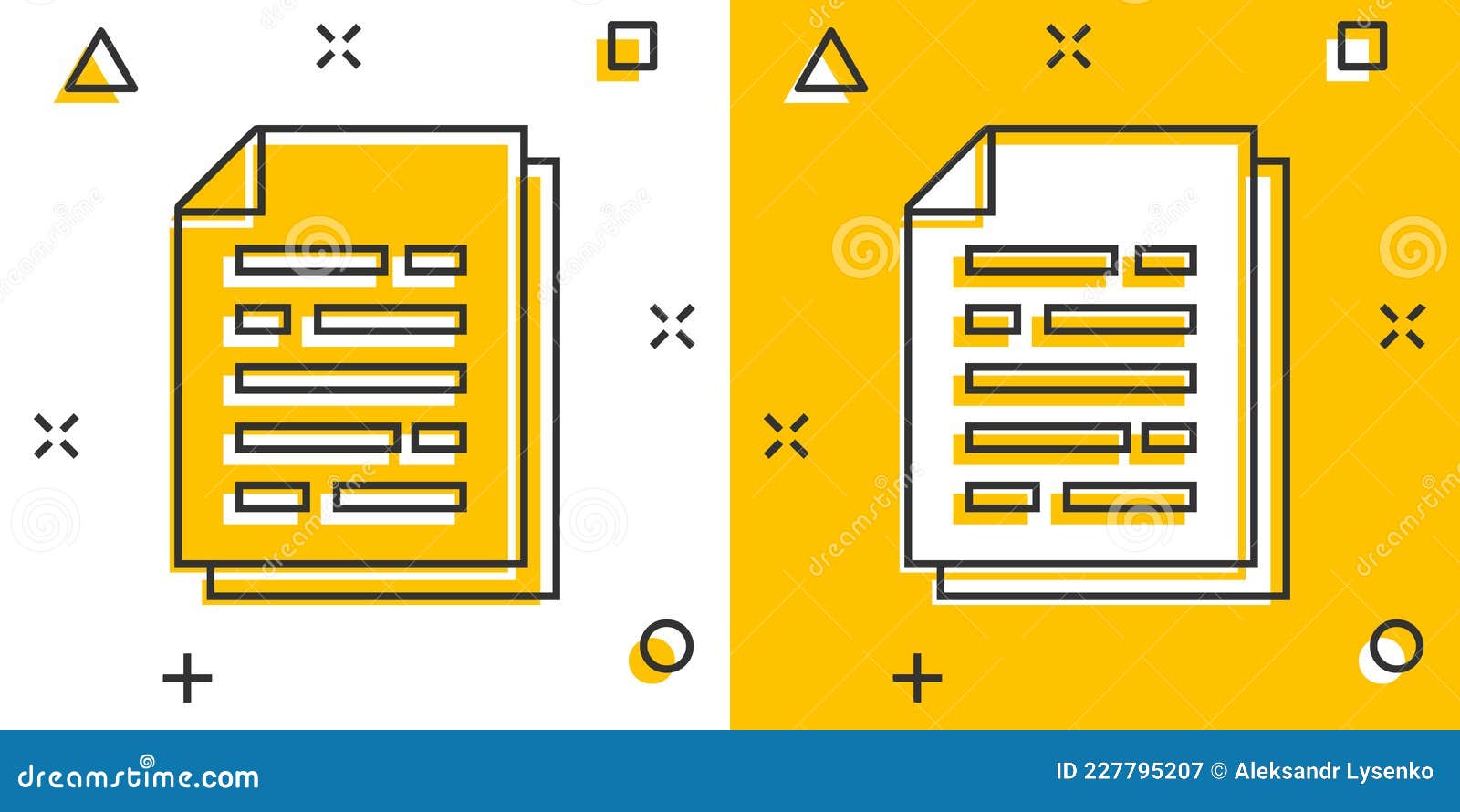 Vector Cartoon Document Paper Icon in Comic Style. Terms Sheet Concept ...