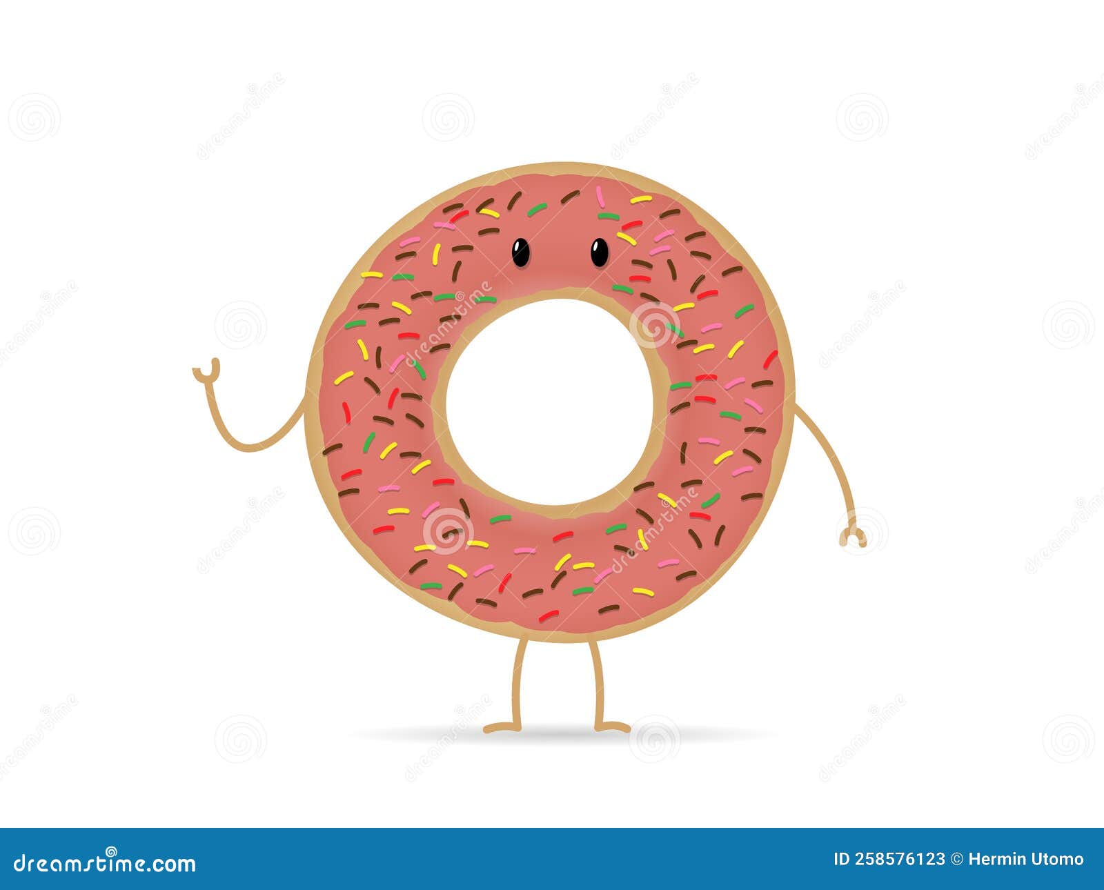 Vector Cartoon Donut stock vector. Illustration of element - 258576123