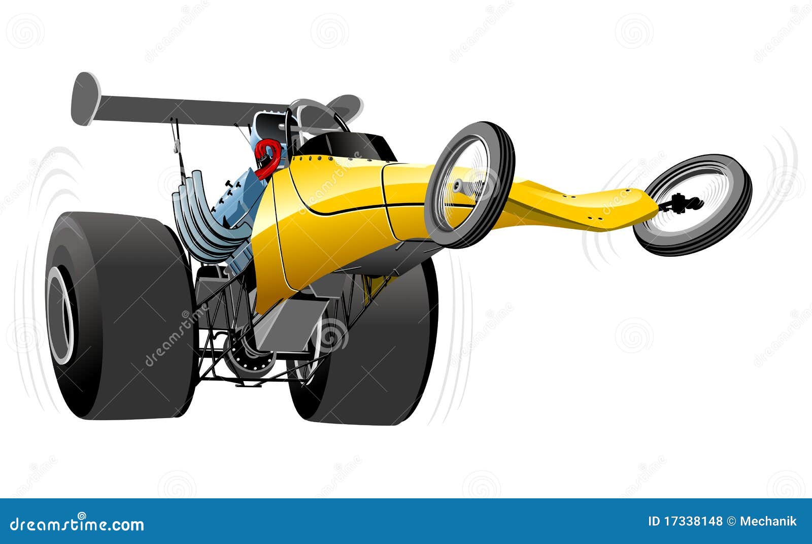 Vector cartoon dragster stock vector. Illustration of tire - 17338148