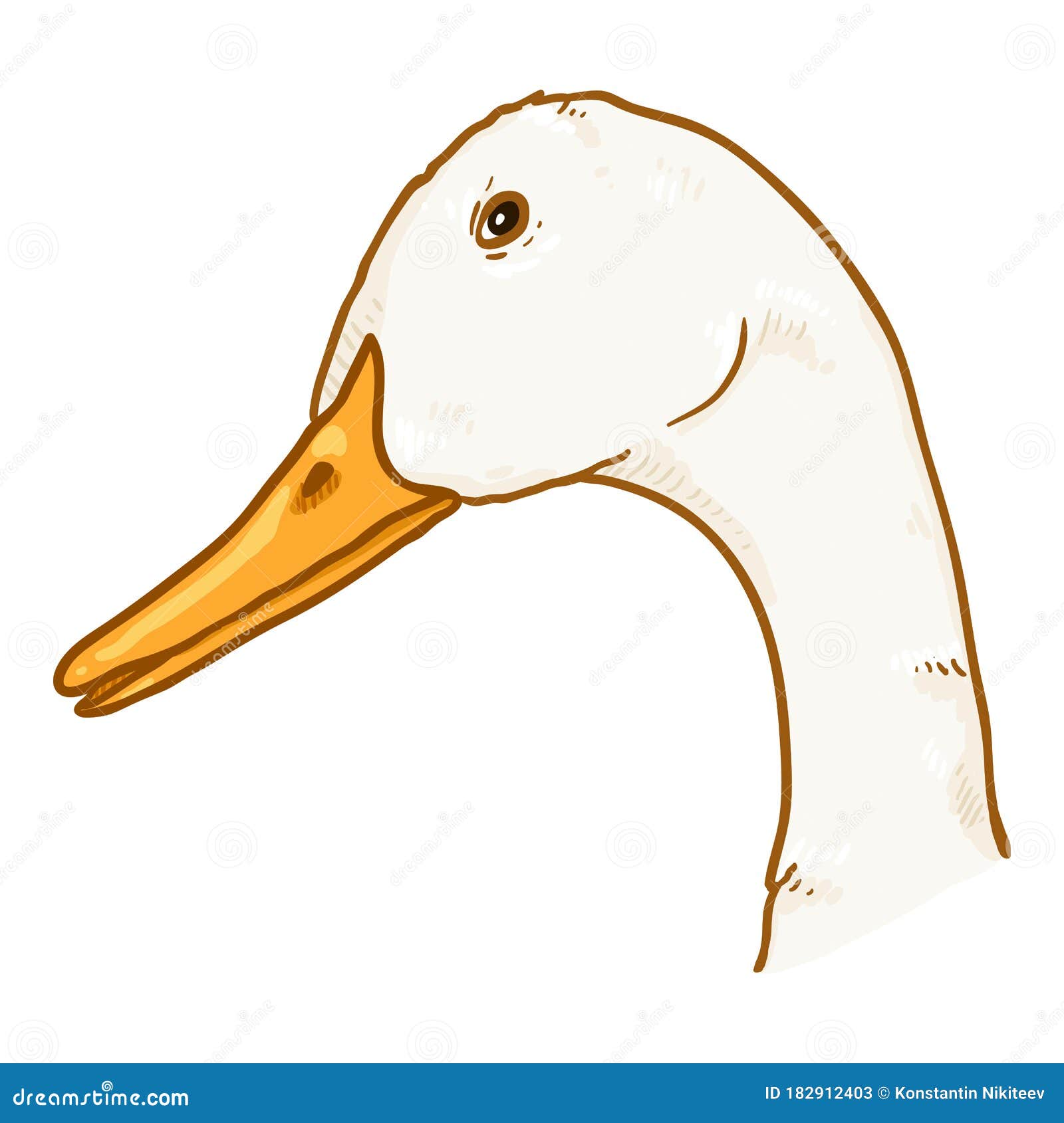 Vector Cartoon Duck Head stock vector. Illustration of agriculture ...