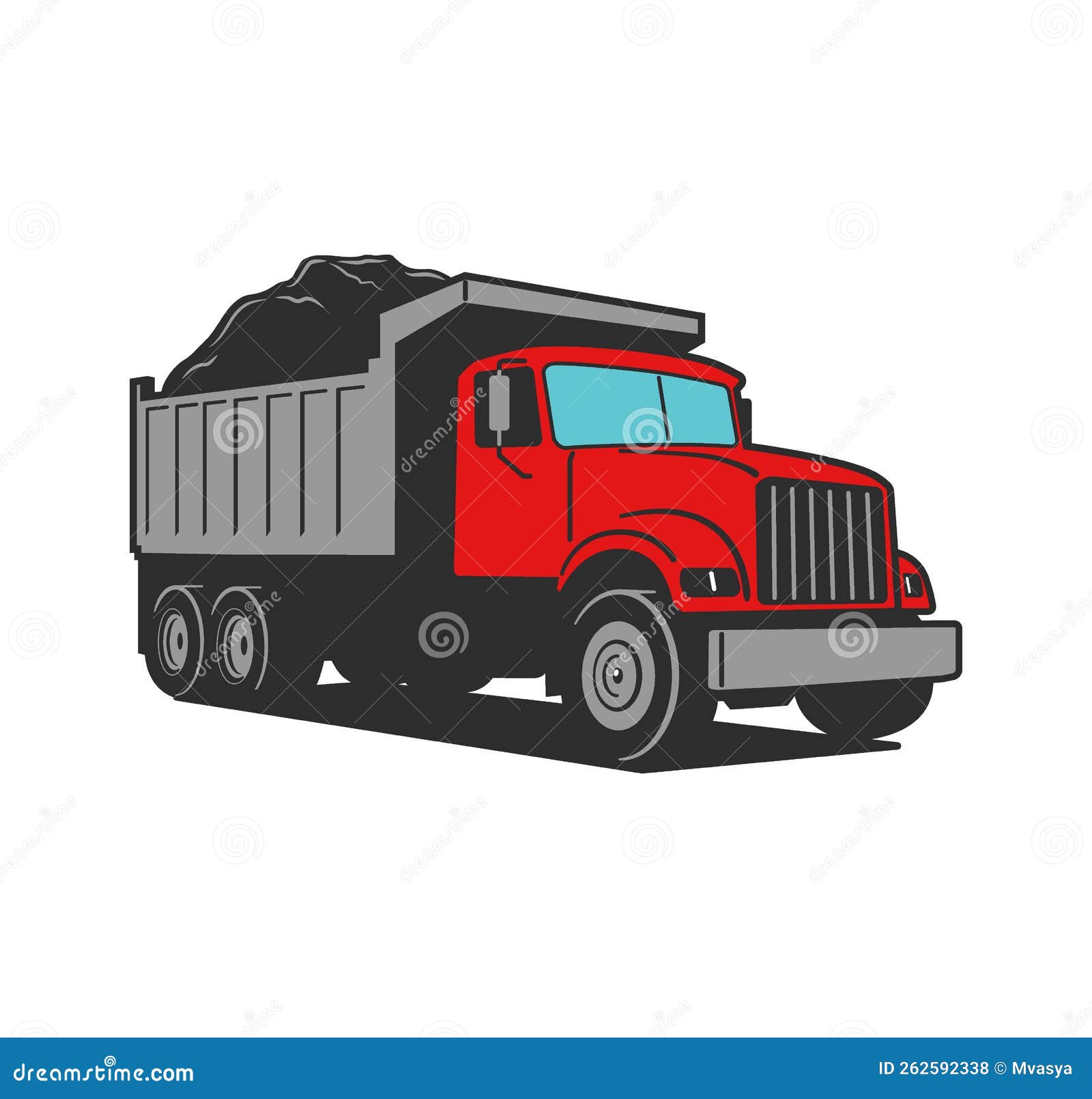 Vector Cartoon Dump Truck. Tipper Truck. Vector Cartoon Dump Truck ...