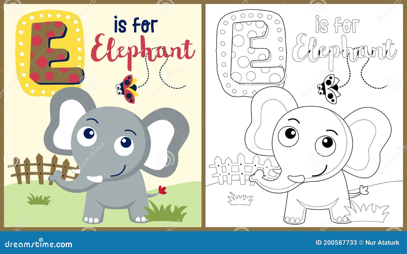 Cartoon of Elephant with Ladybug Stock Vector - Illustration of cute ...