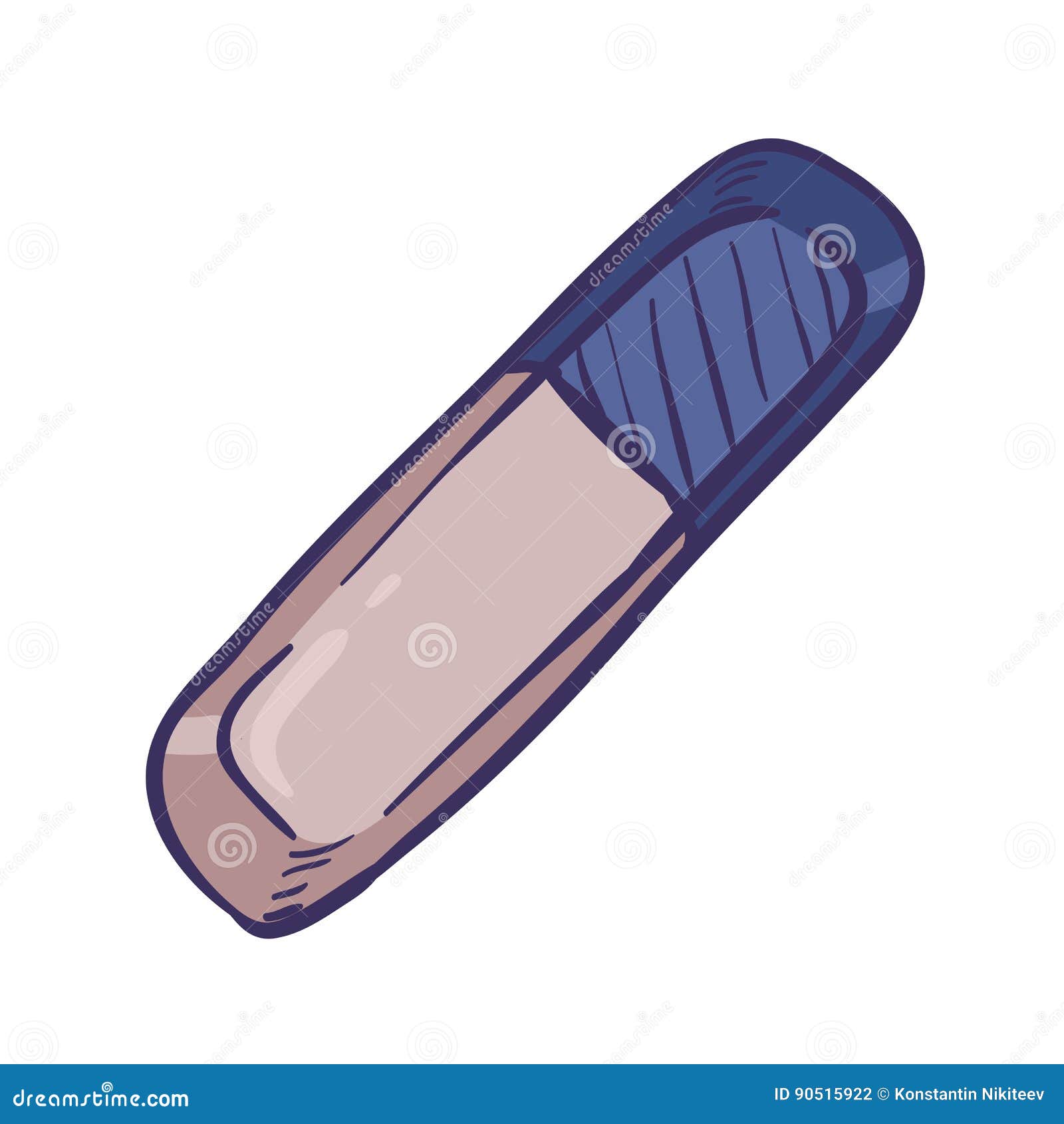 Vector Cartoon Eraser on White Baclground Stock Vector - Illustration ...