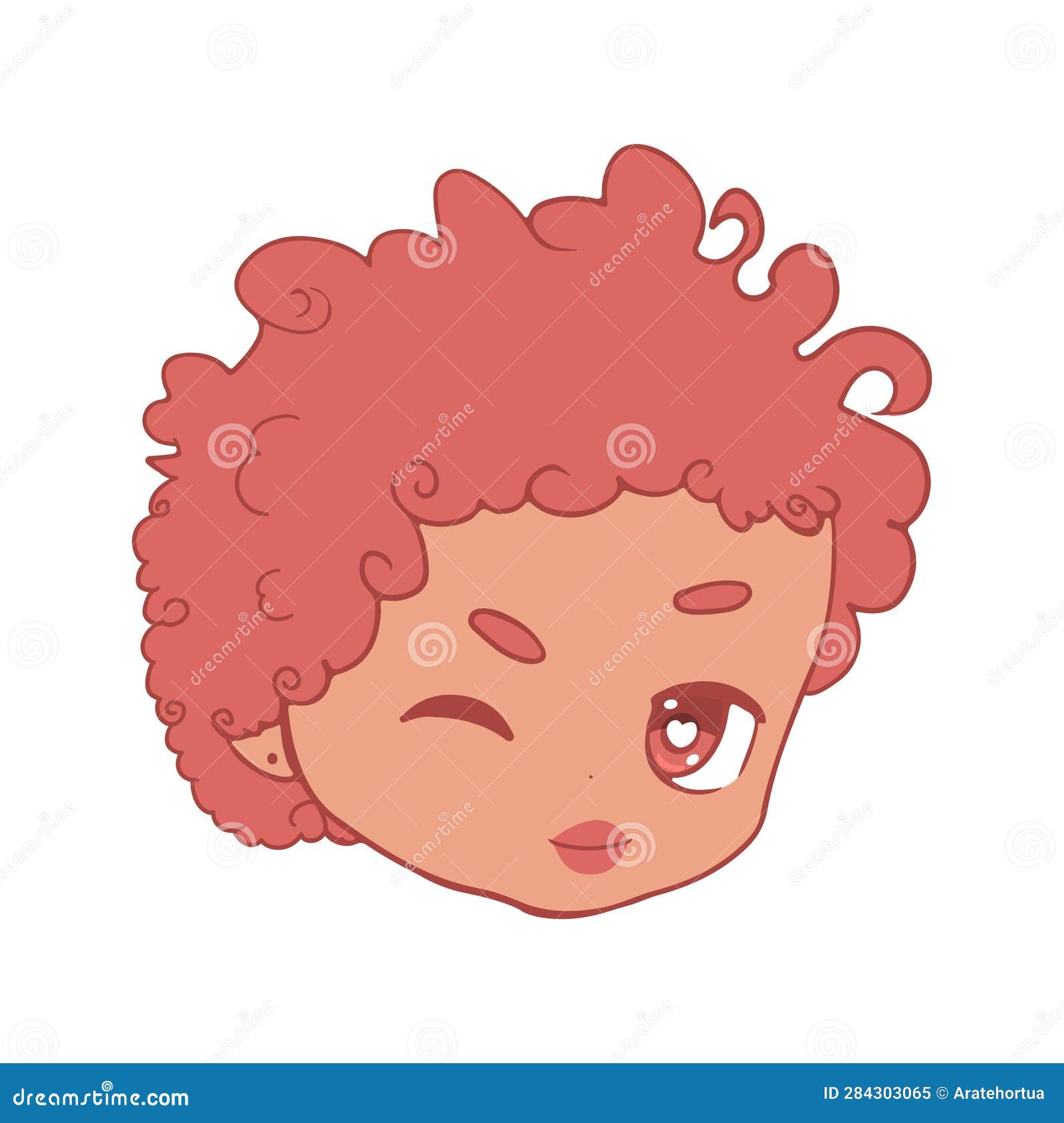 Vector Cartoon Face Chibi Boy Character Isolated Illustration Stock ...