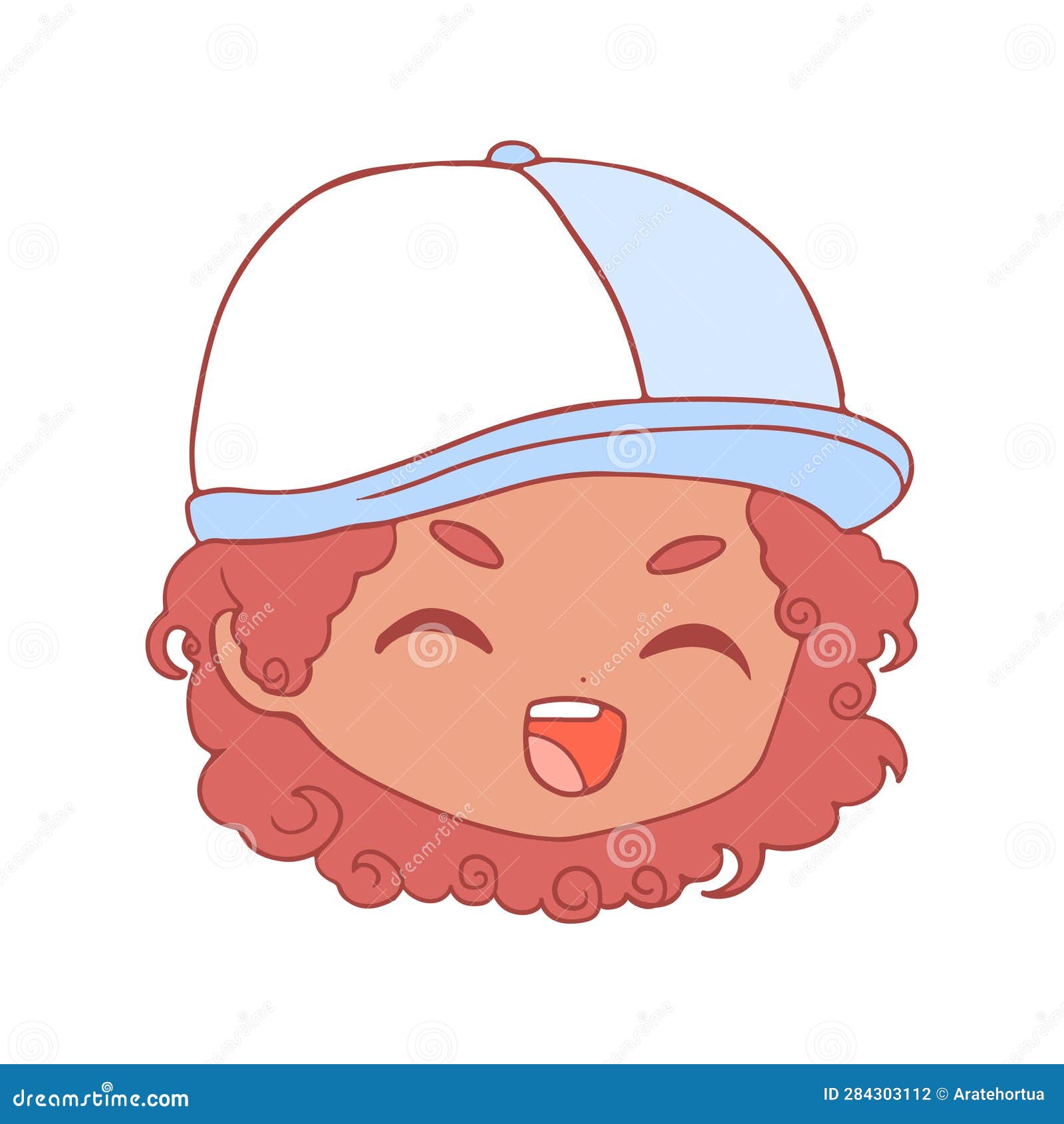 Vector Cartoon Face Chibi Boy Character Isolated Illustration Stock ...