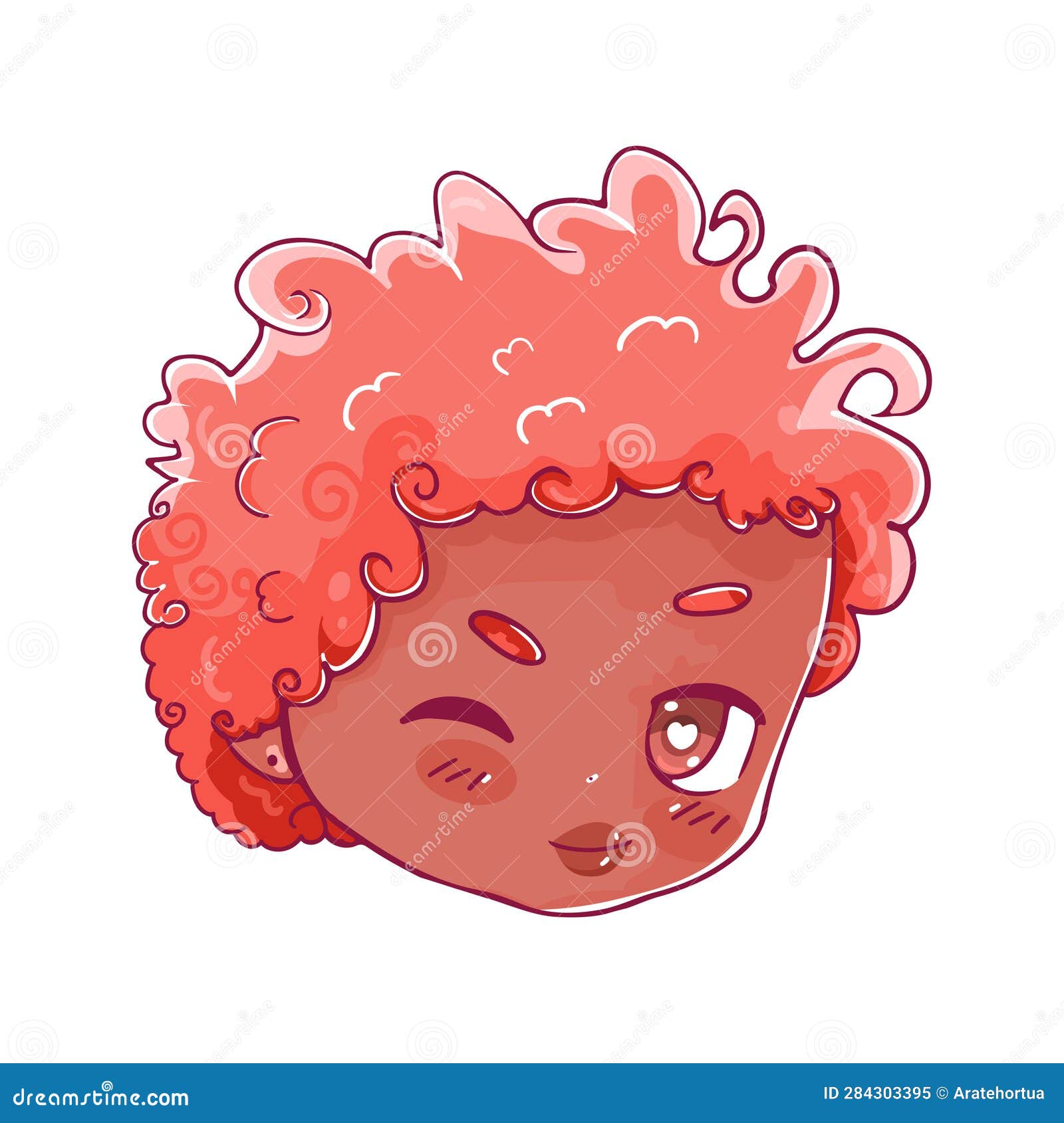 Vector Cartoon Face Chibi Boy Character Isolated Illustration Stock ...