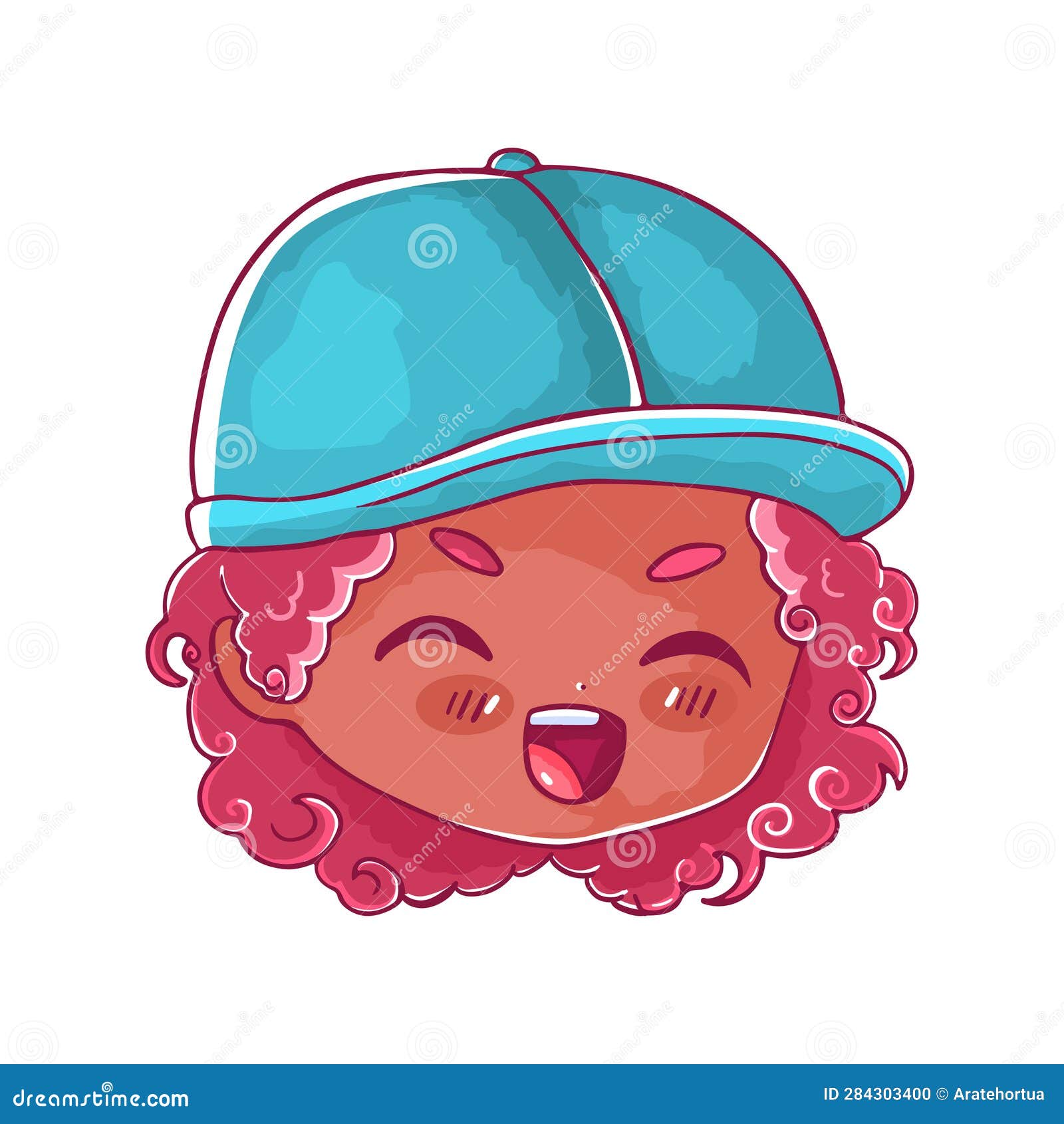 Vector Cartoon Face Chibi Boy Character Isolated Illustration Stock ...