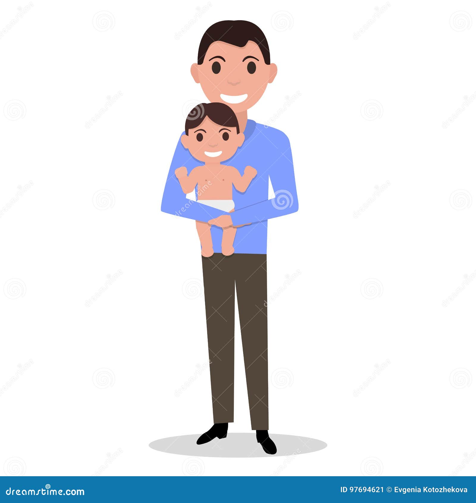 Vector Cartoon Father Alone Child Stock Illustrations – 83 Vector ...
