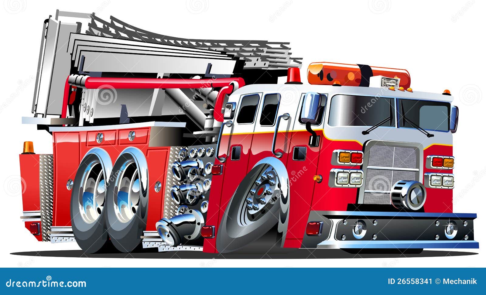 Vector Cartoon Fire Truck Stock Image - Image: 26558341