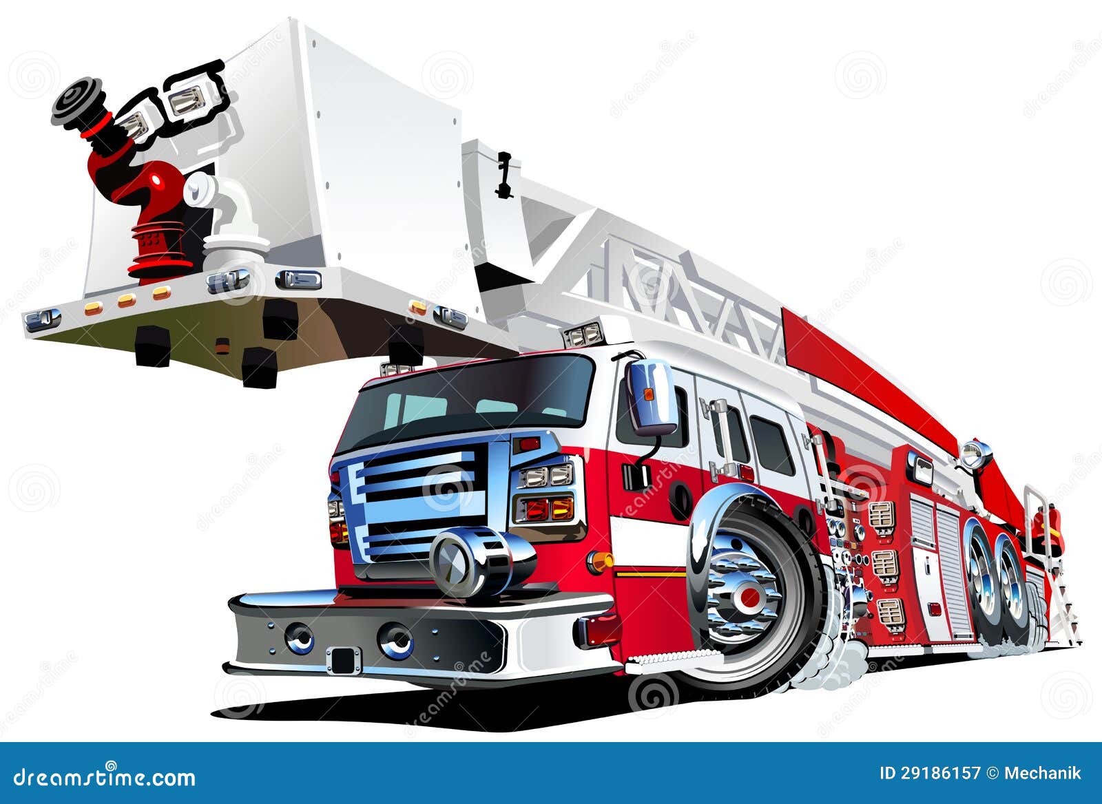 Cartoon Fire Truck Simple