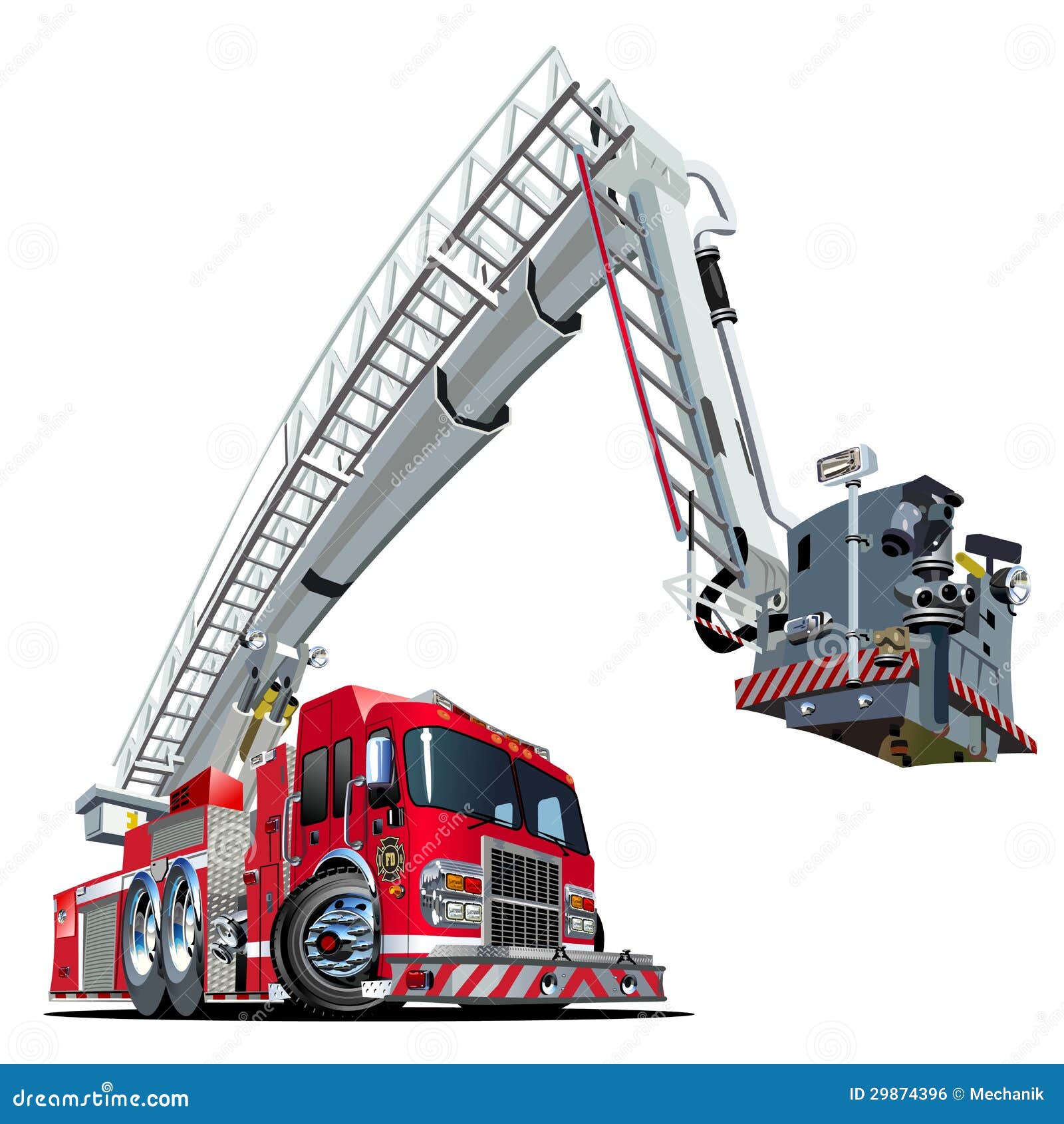 Vector Cartoon Fire Truck Royalty Free Stock Image - Image: 29874396