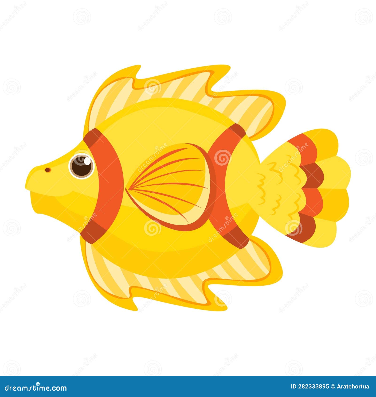 Vector Cartoon Fish Character Isolated Illustration Stock Vector ...