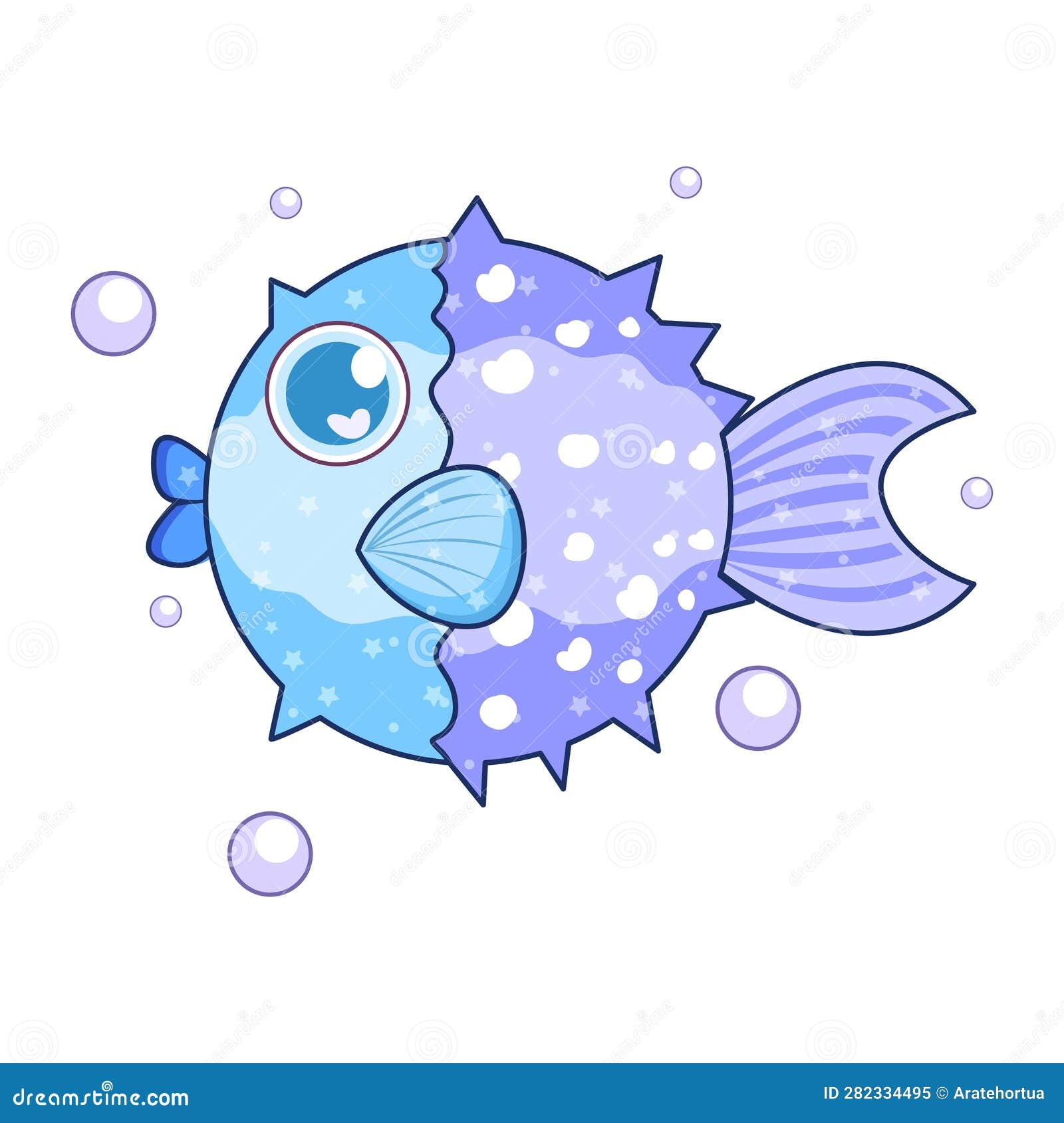 Vector Cartoon Fish Character Isolated Illustration Stock Illustration ...