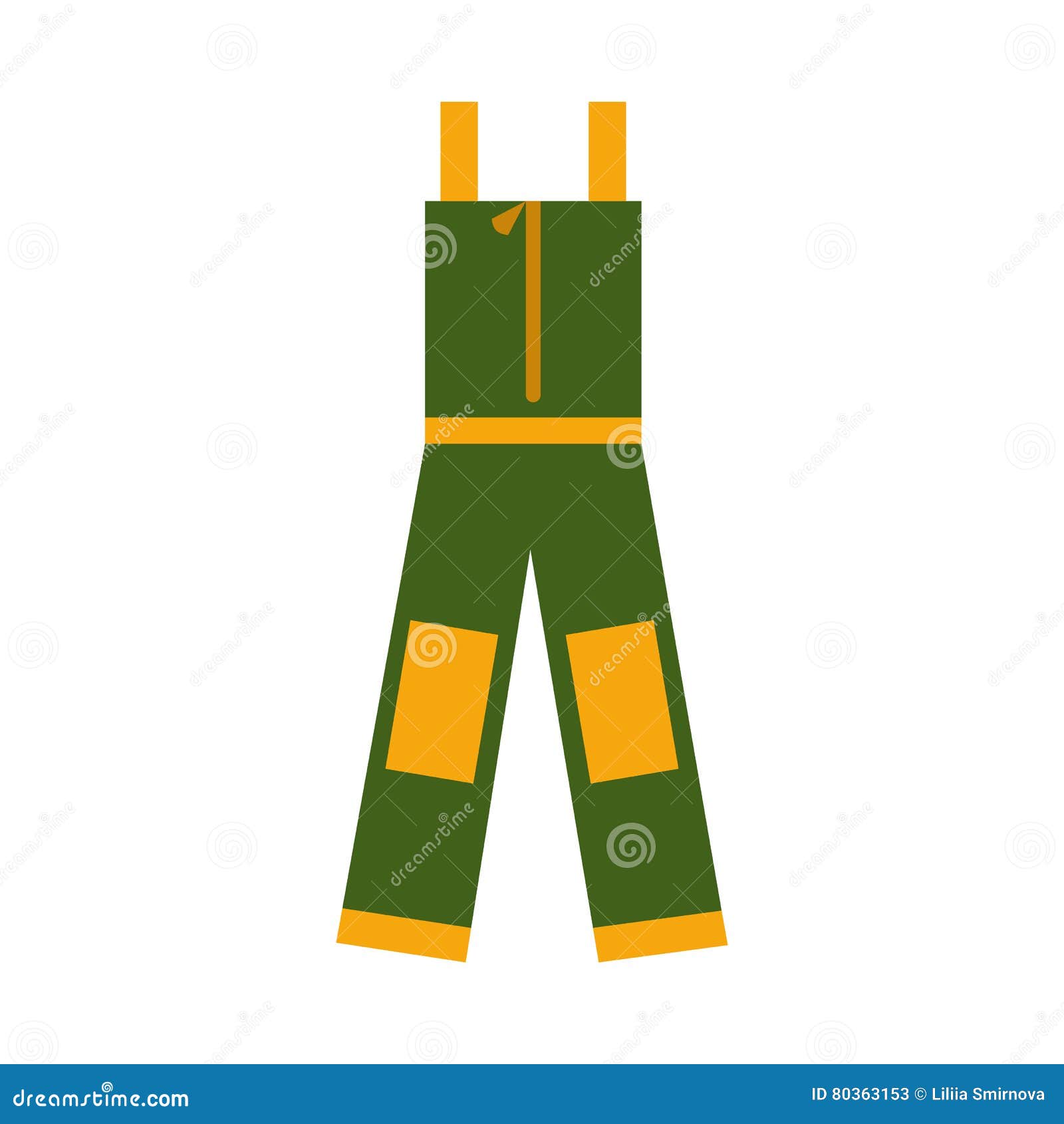 Vector Cartoon Flat Worker Uniform Overall Stock Vector - Illustration ...