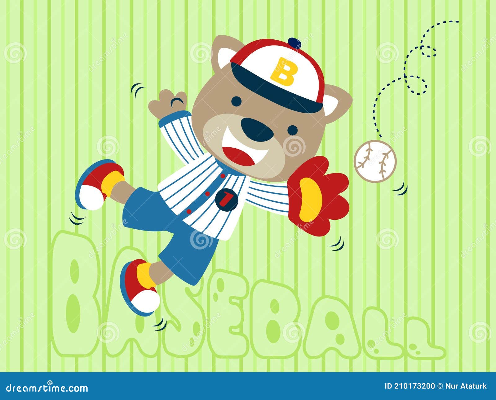Vector Cartoon of Funny Baseball Player Cartoon Stock Vector ...