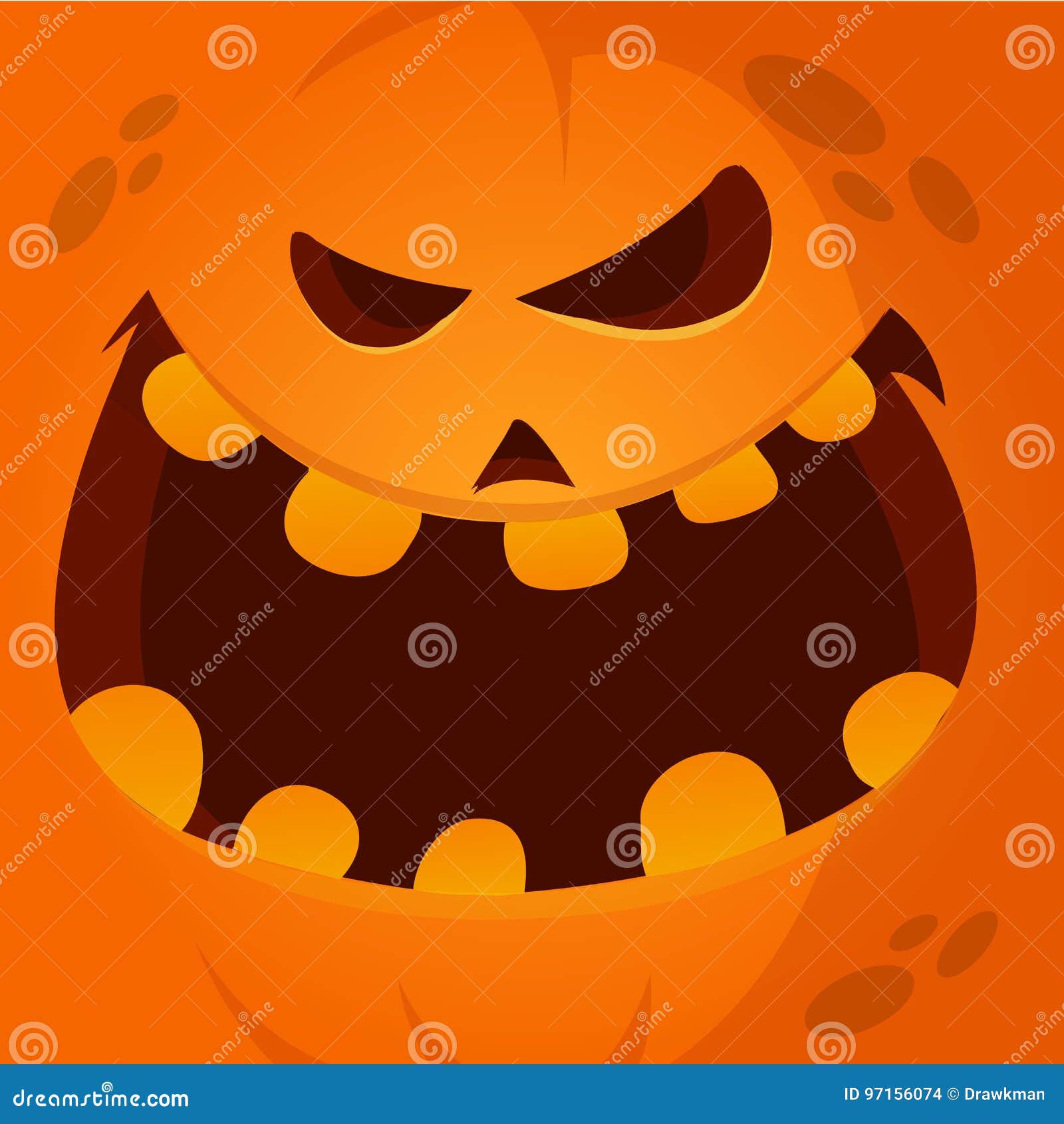 Vector Cartoon Funny Halloween Pumpkin Face Smiling.189avatar Stock ...