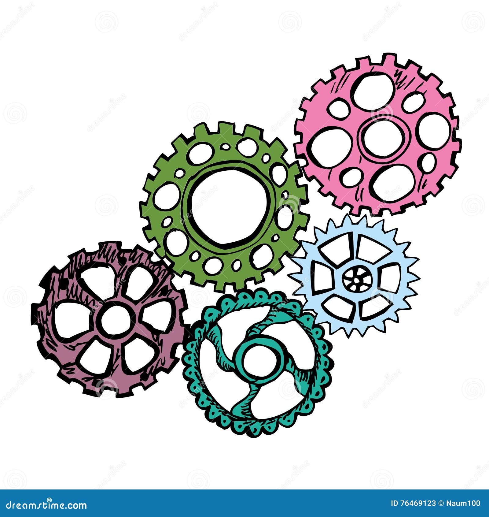 Cartoon Gear Icon In Comic Style. Gearwheel Illustration Pictogram ...
