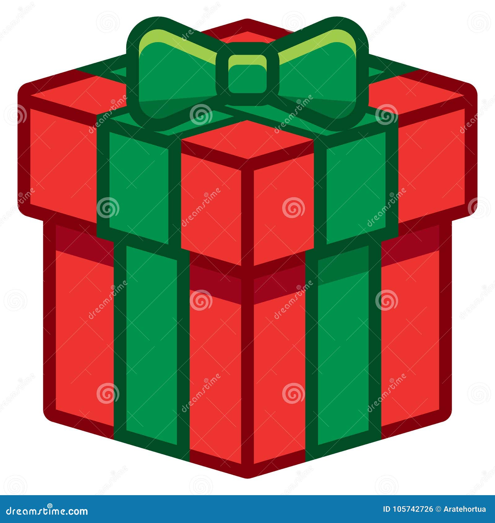 Cartoon Gift Box Isolated on White Background Stock Illustration ...