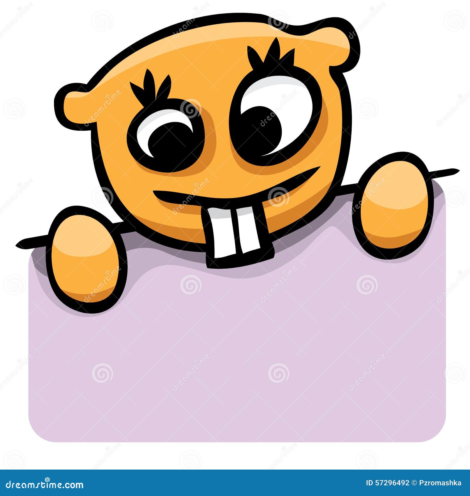 Vector Cartoon Gopher with a Poster Stock Vector - Illustration of ...