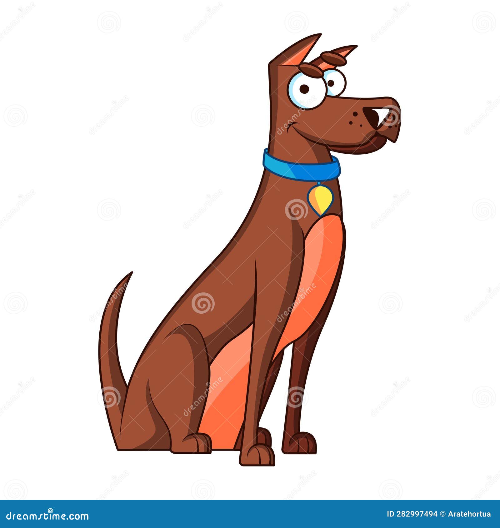 Vector Cartoon Great Danes Character Isolated Illustration Stock Vector ...