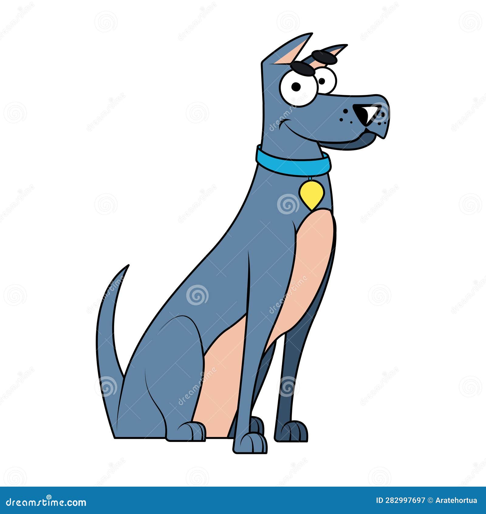 Vector Cartoon Great Danes Character Isolated Illustration Stock Vector ...