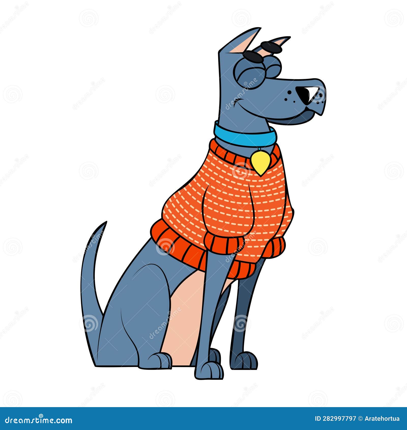 Vector Cartoon Great Danes Character Isolated Illustration Stock Vector ...