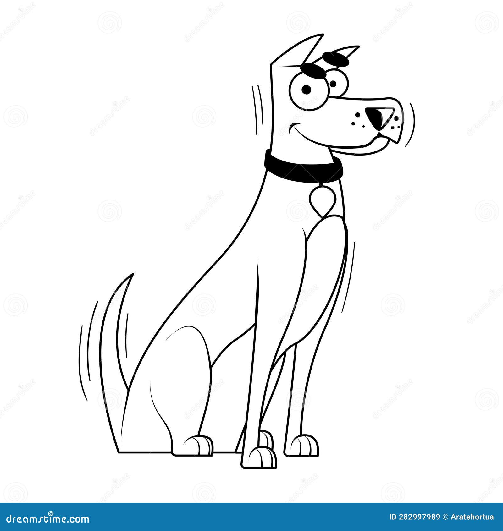 Vector Cartoon Great Danes Character Isolated Illustration Stock Vector ...