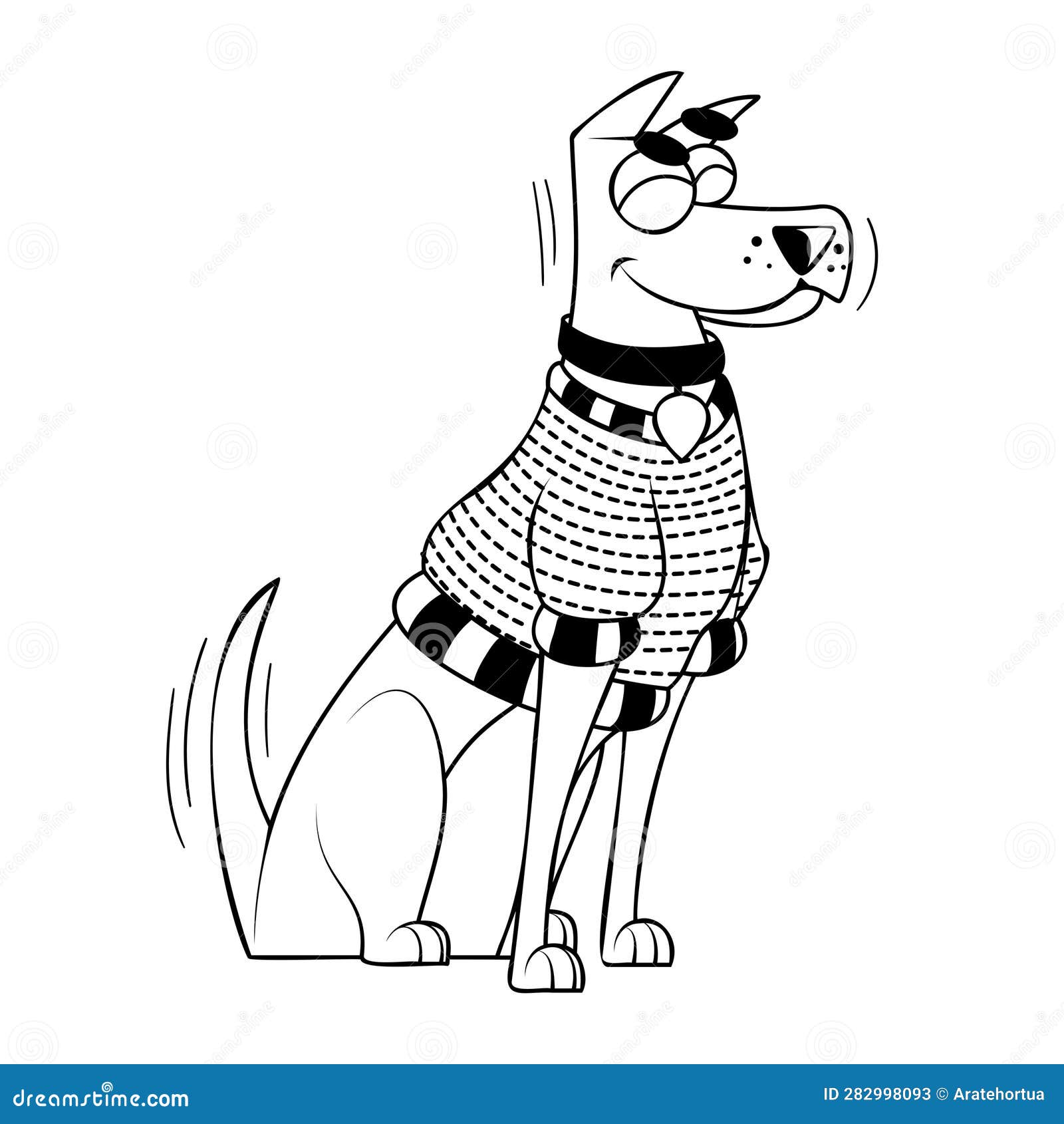 Vector Cartoon Great Danes Character Isolated Illustration Stock Vector ...