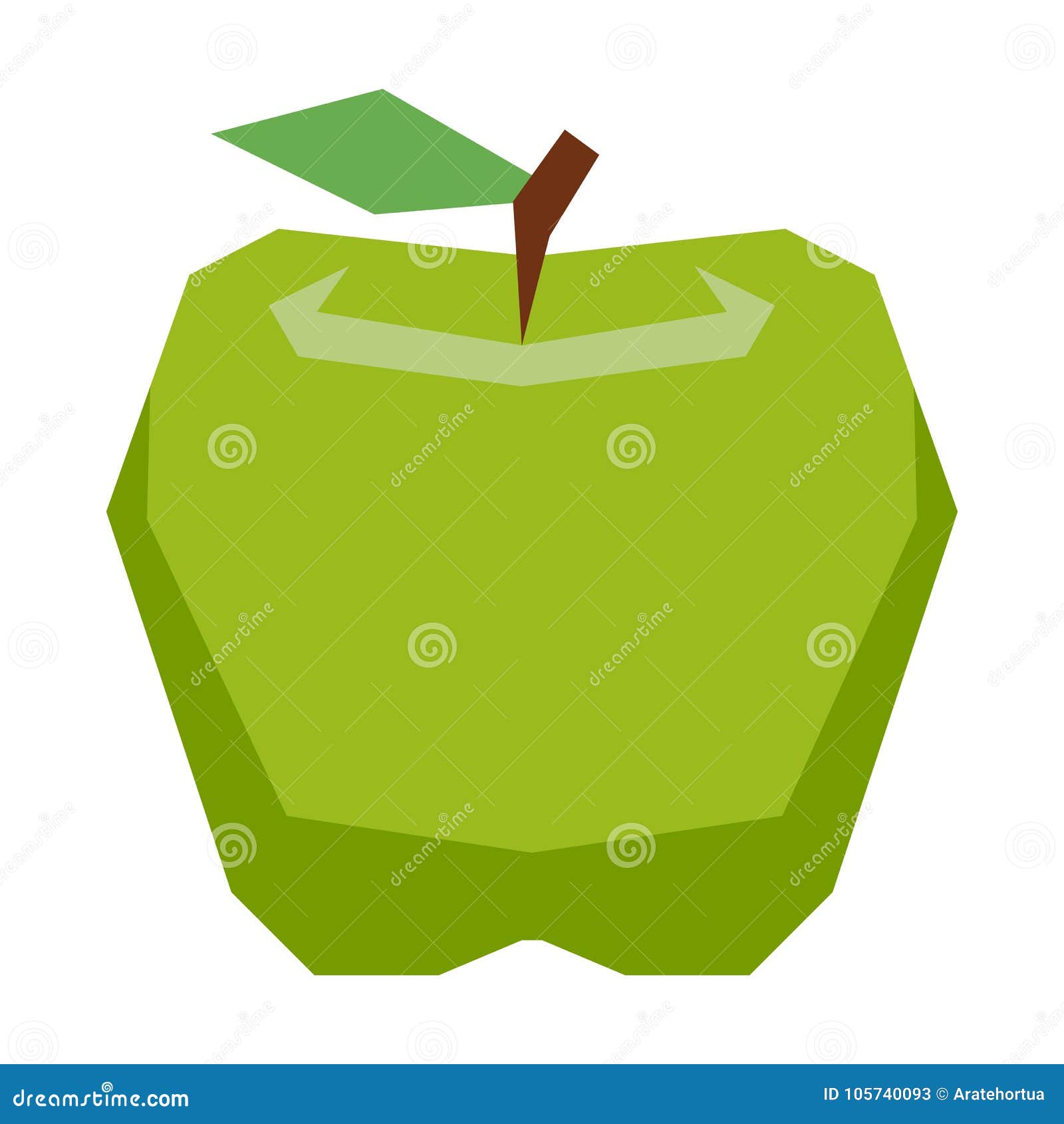 Cartoon Green Apple Isolated on White Background Stock Illustration ... Cartoon Green Apple Isolated on White Background Stock Illustration ...