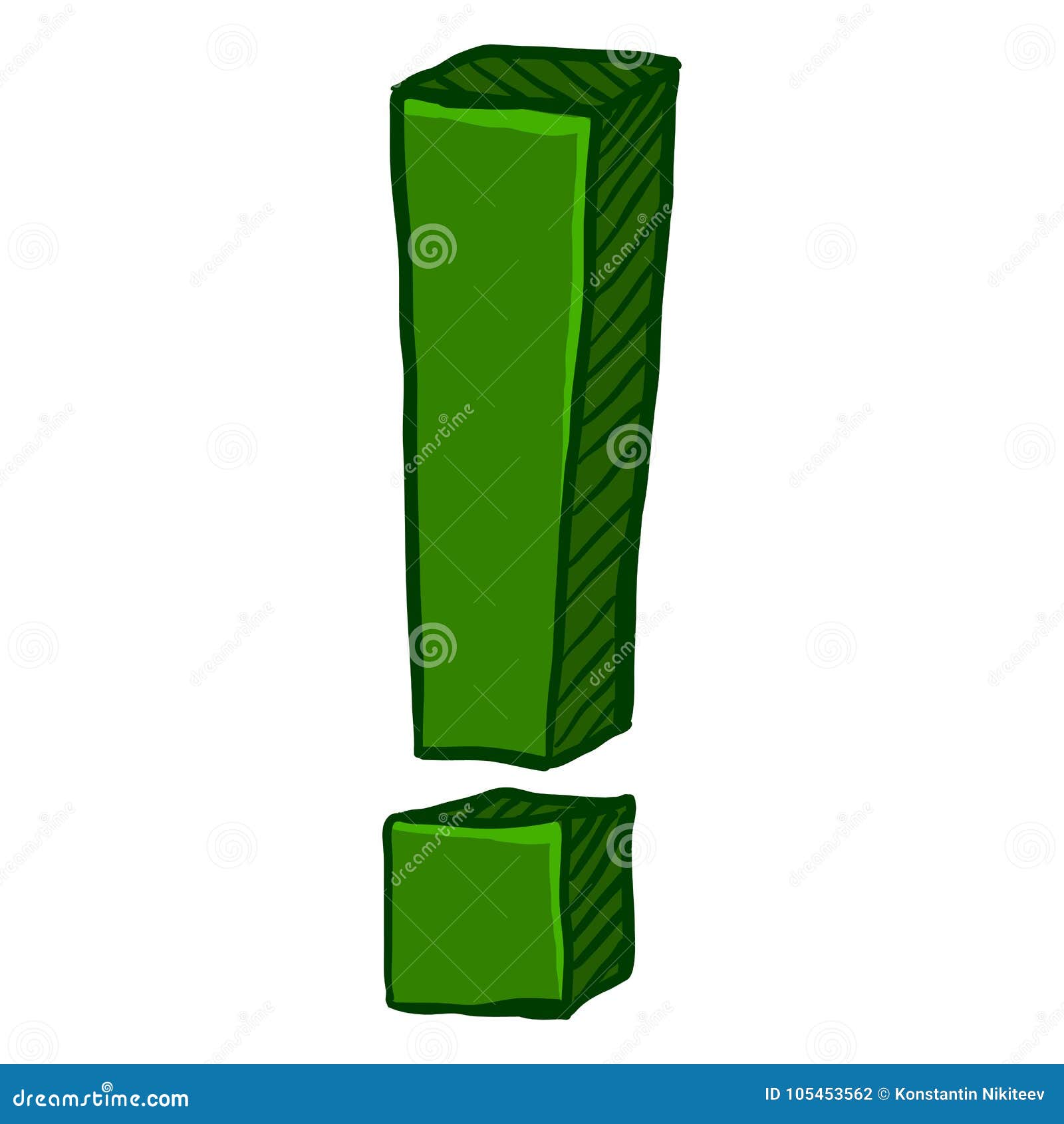Green Exclamation Mark And Question Mark Icon Royalty-Free Illustration ...