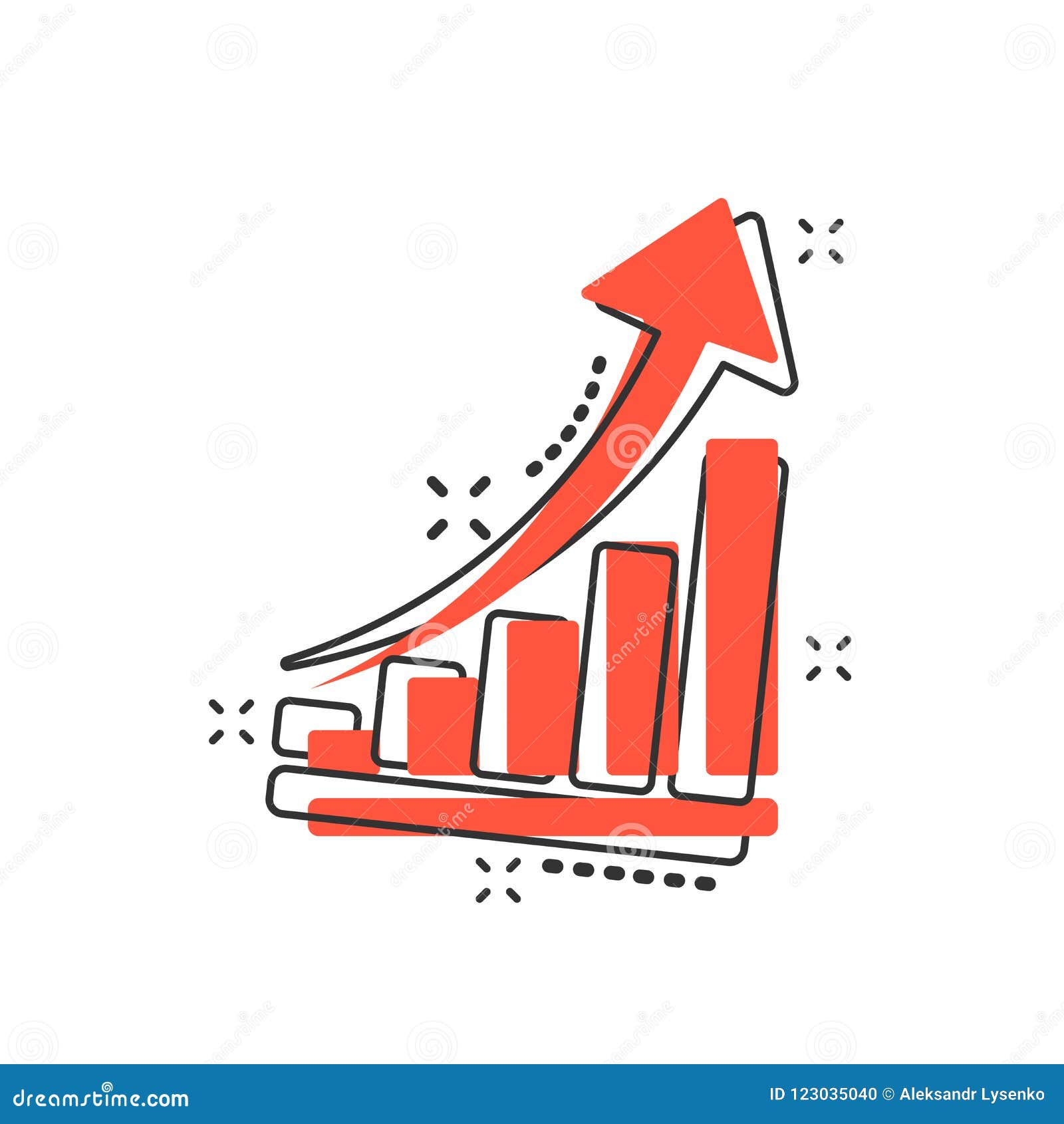 Vector Cartoon Growth Chart Icon in Comic Style. Grow Diagram Si Stock ... Vector Cartoon Growth Chart Icon in Comic Style. Grow Diagram Si Stock ...