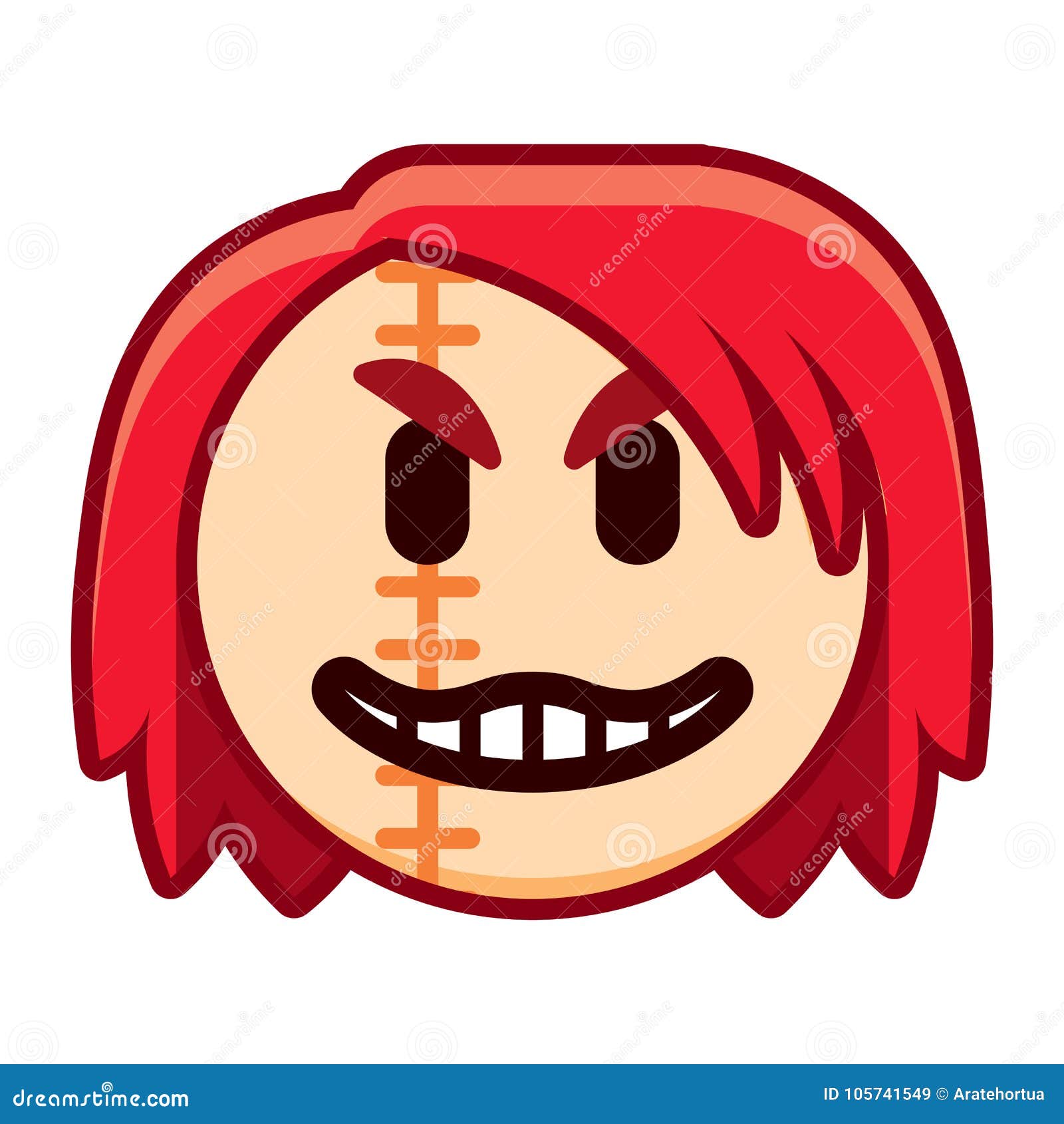 Halloween Emoji Face Character Alive Candy Monster For Your Scenes ...