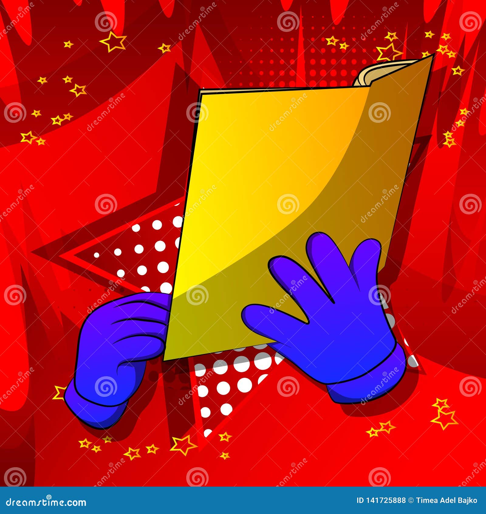 Cartoon Hand Holding a Book. Stock Vector - Illustration of education ...