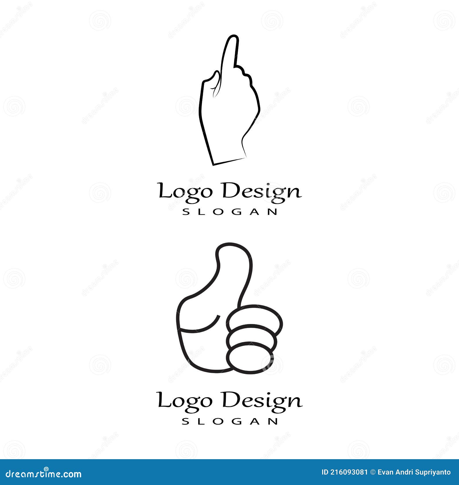 Vector Cartoon Hand Sign. Comics Clip Art Stock Vector - Illustration ...