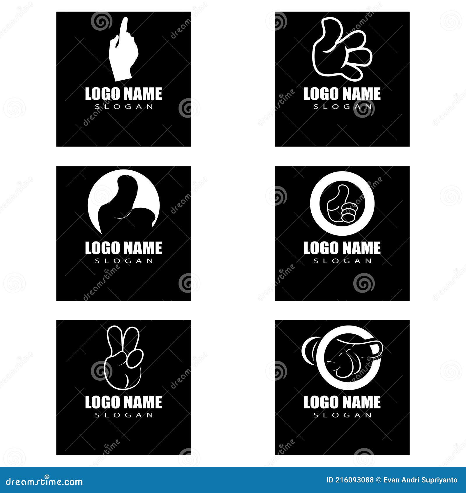 Vector Cartoon Hand Sign. Comics Clip Art Stock Vector - Illustration ...