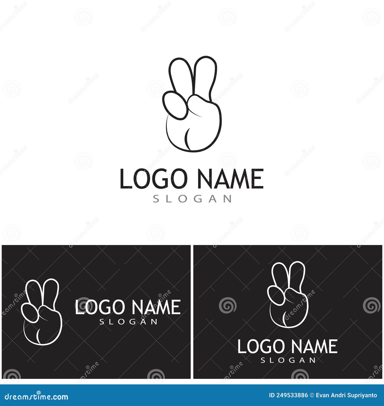 Vector Cartoon Hand Sign. Comics Clip Art Stock Vector - Illustration ...