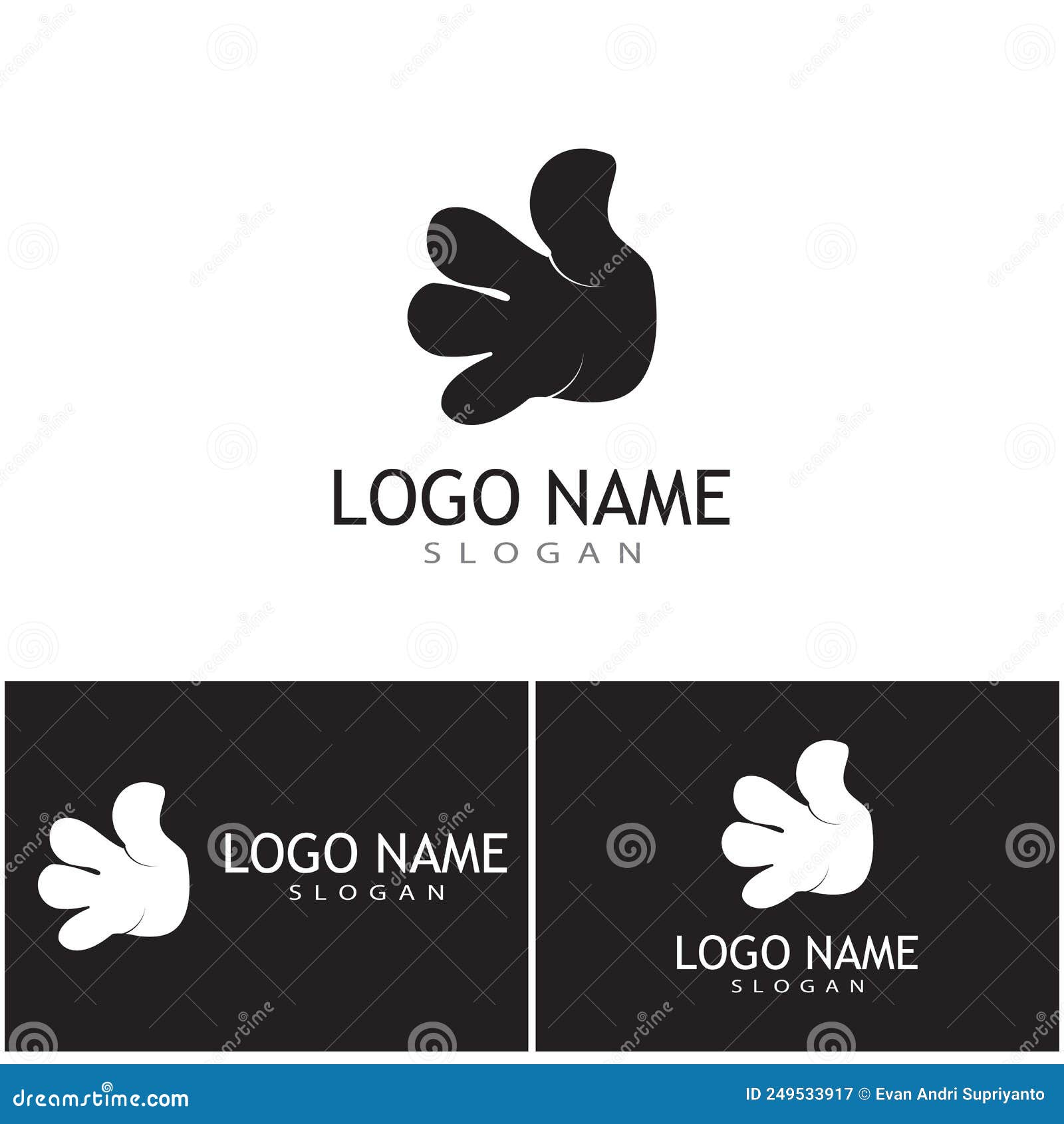 Vector Cartoon Hand Sign. Comics Clip Art Stock Vector - Illustration ...