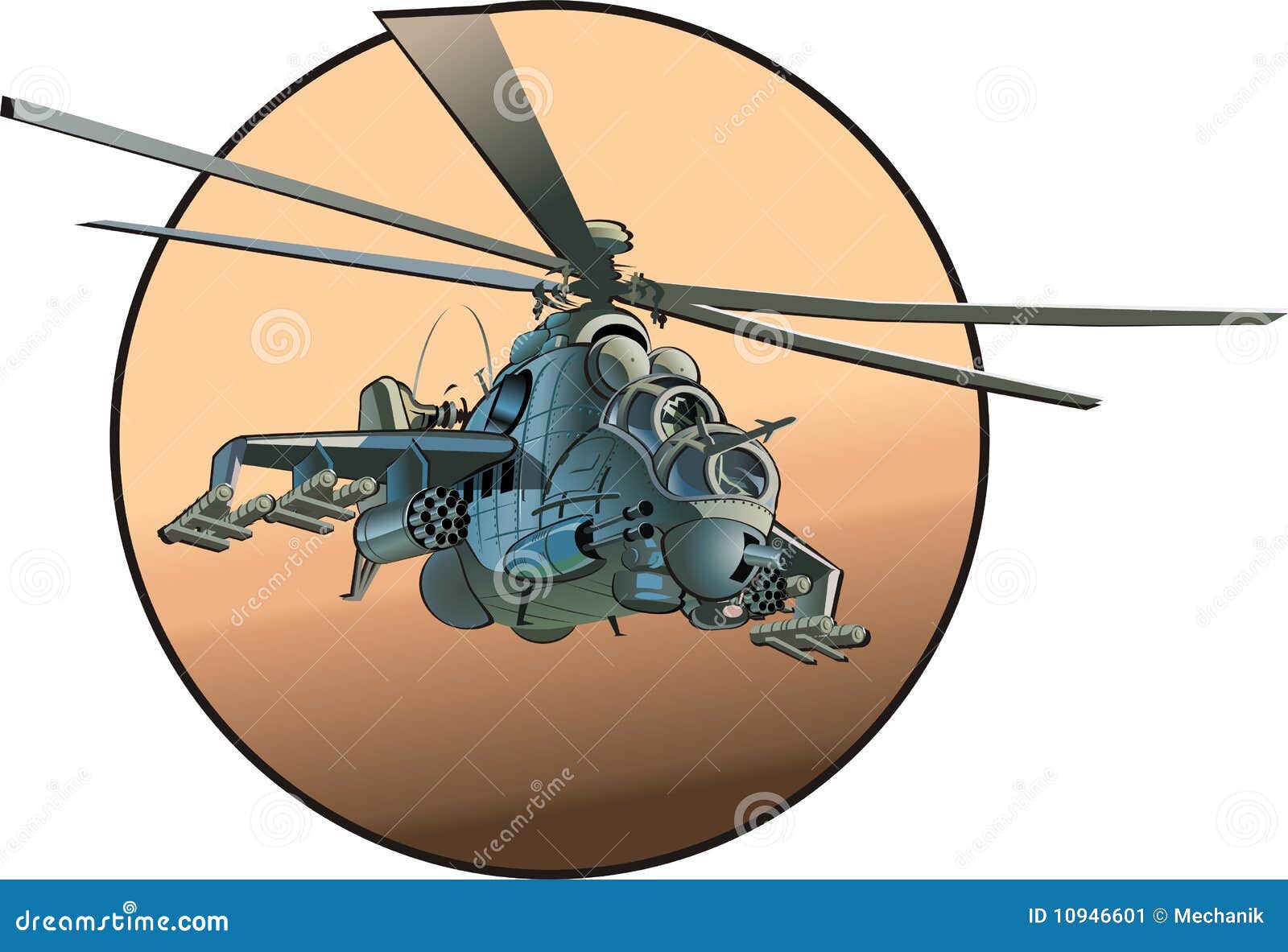 Vector Cartoon Helicopter | CartoonDealer.com #10946601