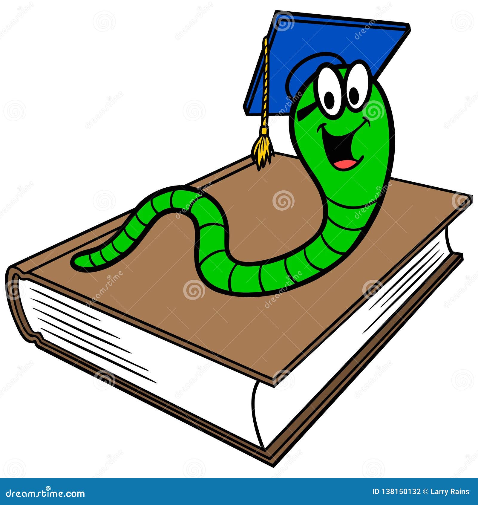 Bookworm Book Teaching Cartoon Stock Illustration | CartoonDealer.com ...